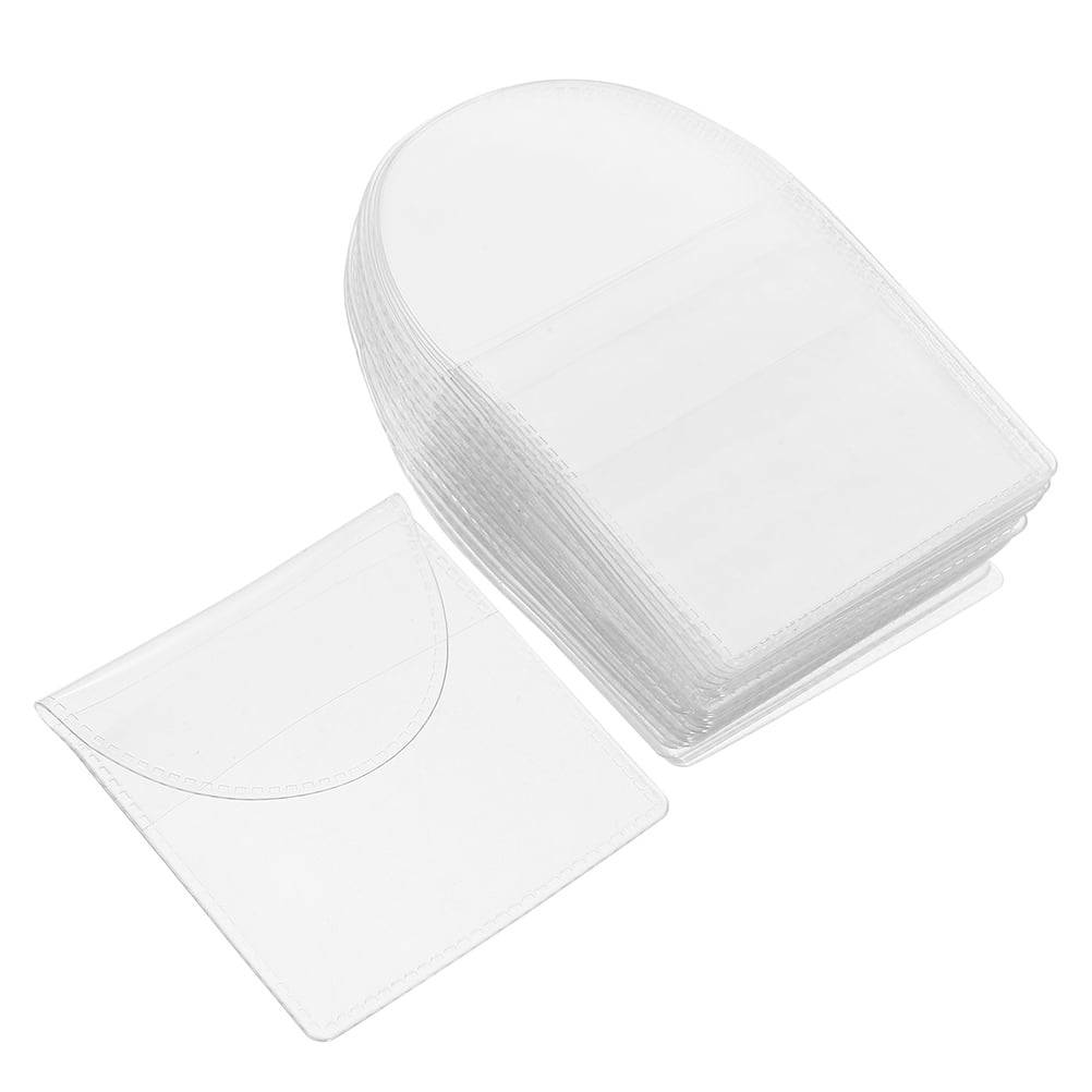 OUNONA 50pcs Clear Badge Bag Transparent Badge Pouch Commemorative Coin ...