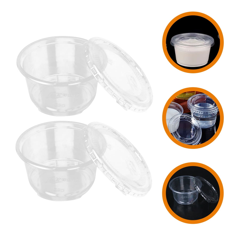 Homoyoyo Transparent Disposable Dessert Cups for Sundaes and Bars, 50 ...