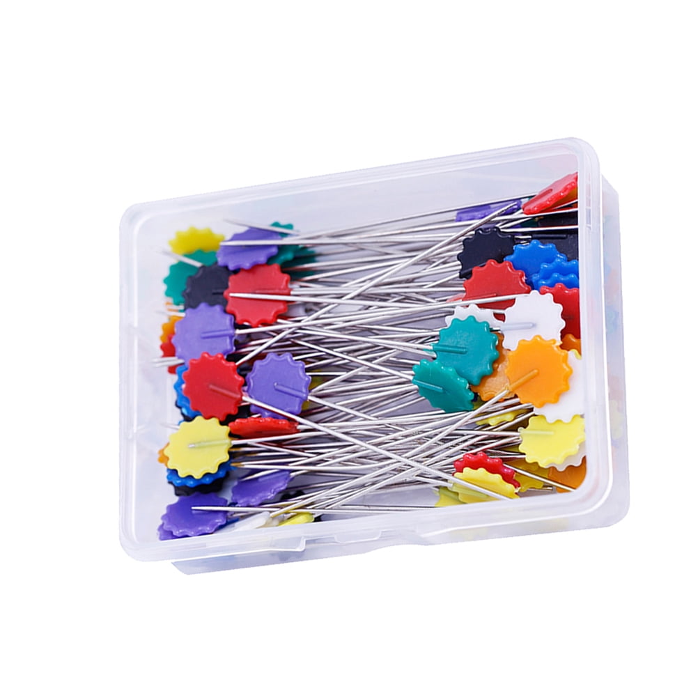 OUNONA Flower Straight Pins Assorted Color for Sewing and Craft 50Pcs ...