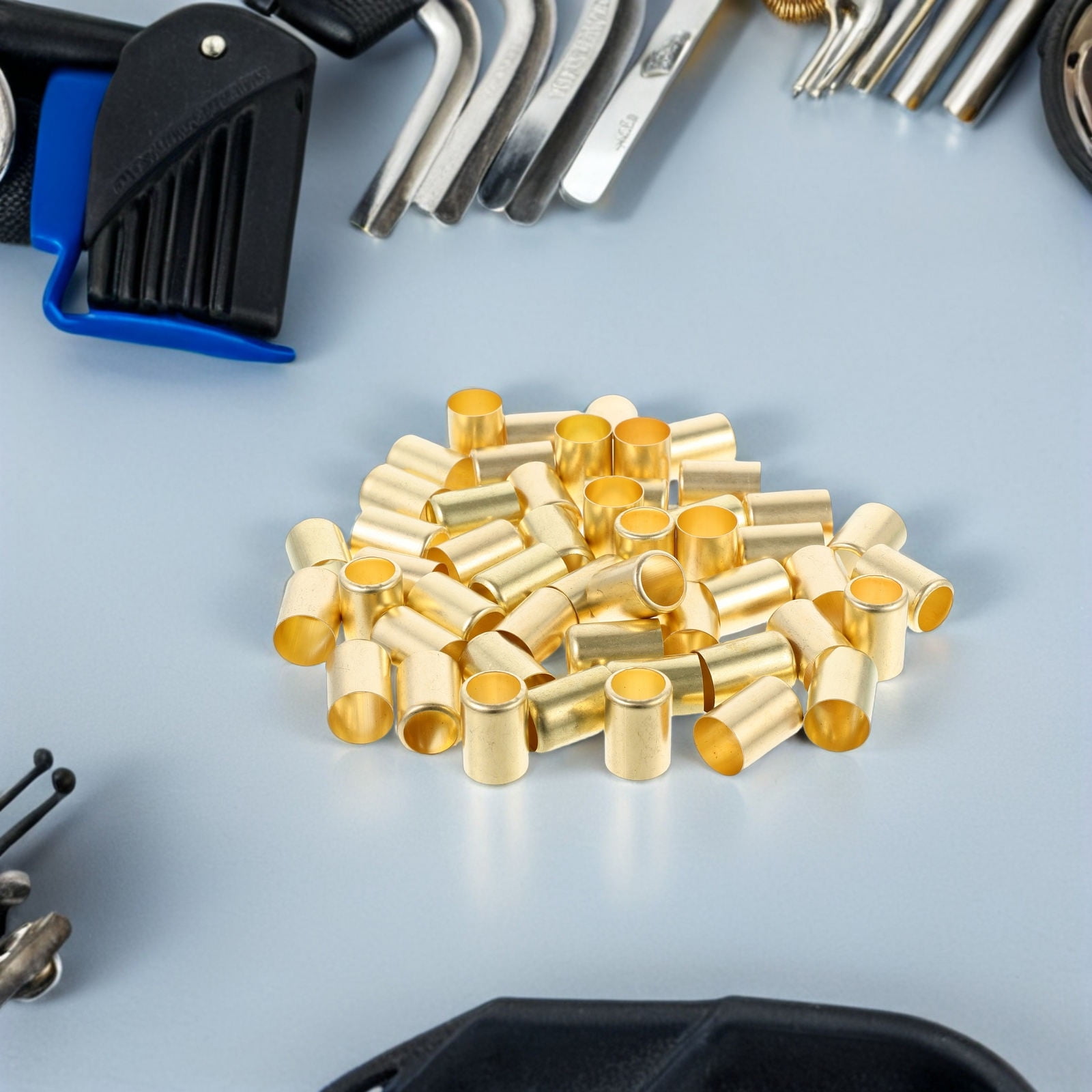 OUNONA 50pcs Metal Ferrules Hose Fittings Compression Sleeve Kit Air ...