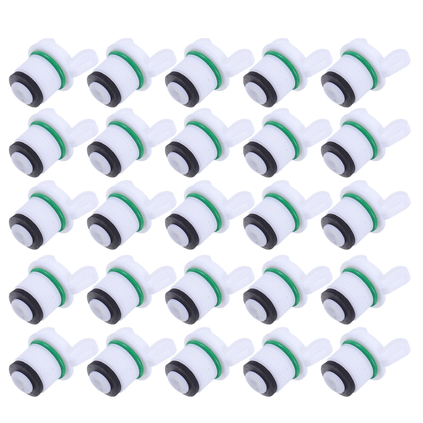 OUNONA 50pcs Plastic Hose Plugs White Pipe End Caps For Home Multi-Use ...