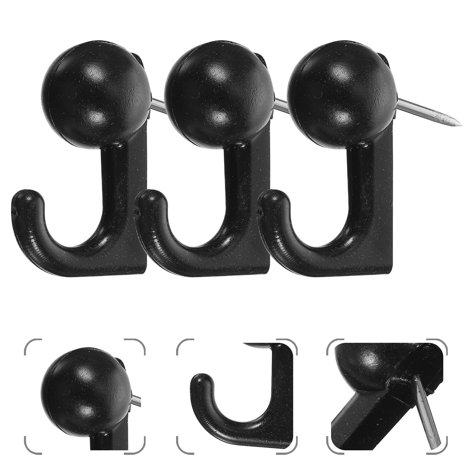 Homoyoyo Push Pins For Wall Hanging Push Pin Hooks Steel 50pcs ...