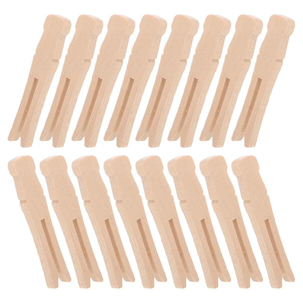 OUNONA 50pcs Round Wooden Clothespins for Laundry, Large Quilt Drying ...