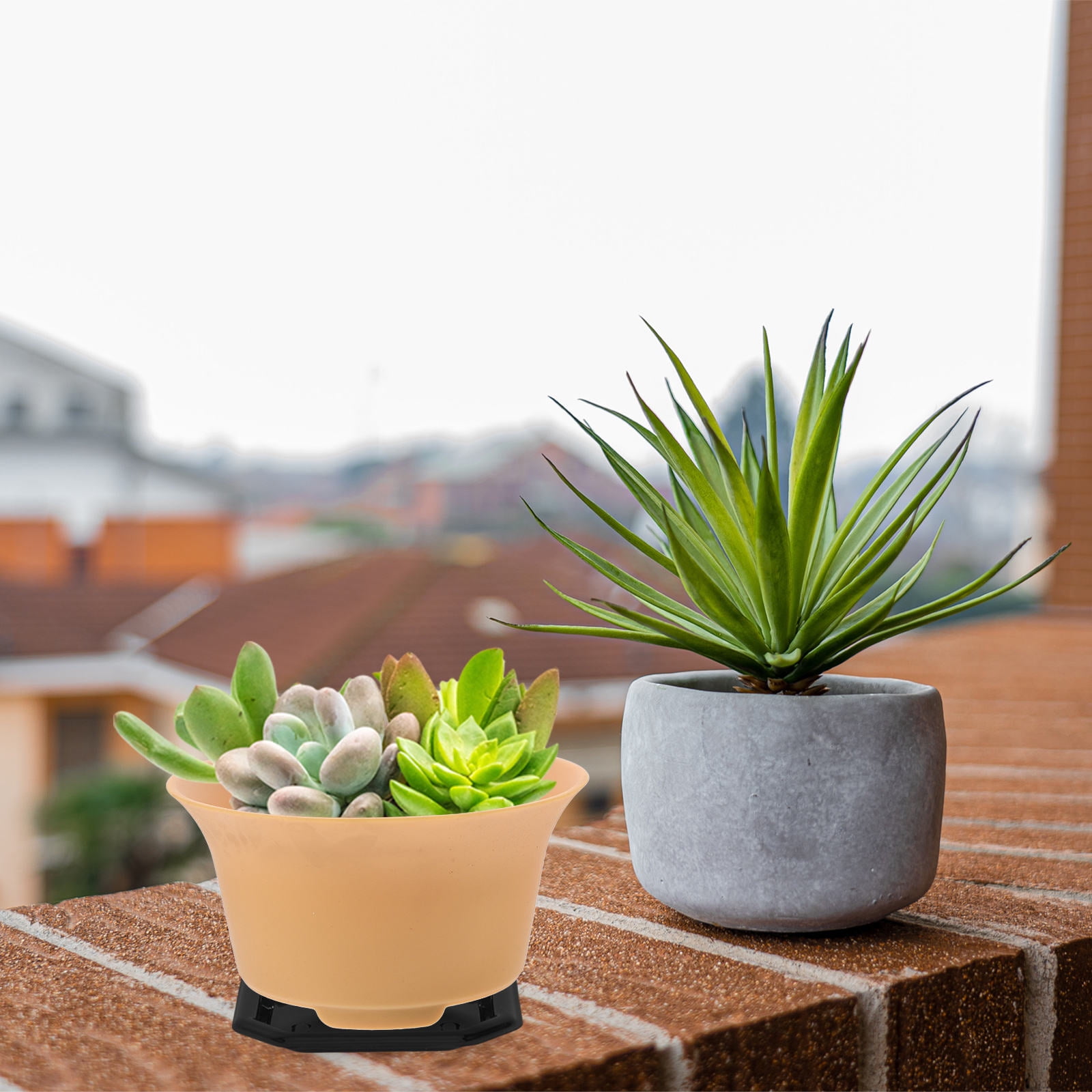 OUNONA 50pcs Square Plant Saucer Mini Plastic Flower Pots Trays Water ...