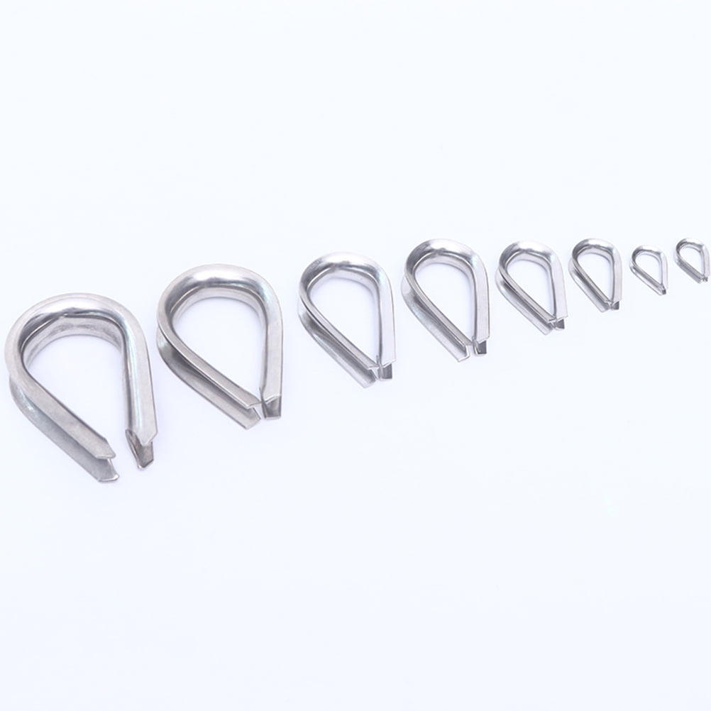 OUNONA 50pcs Stainless Steel Wire Rope Collar Professional Wire Cable ...