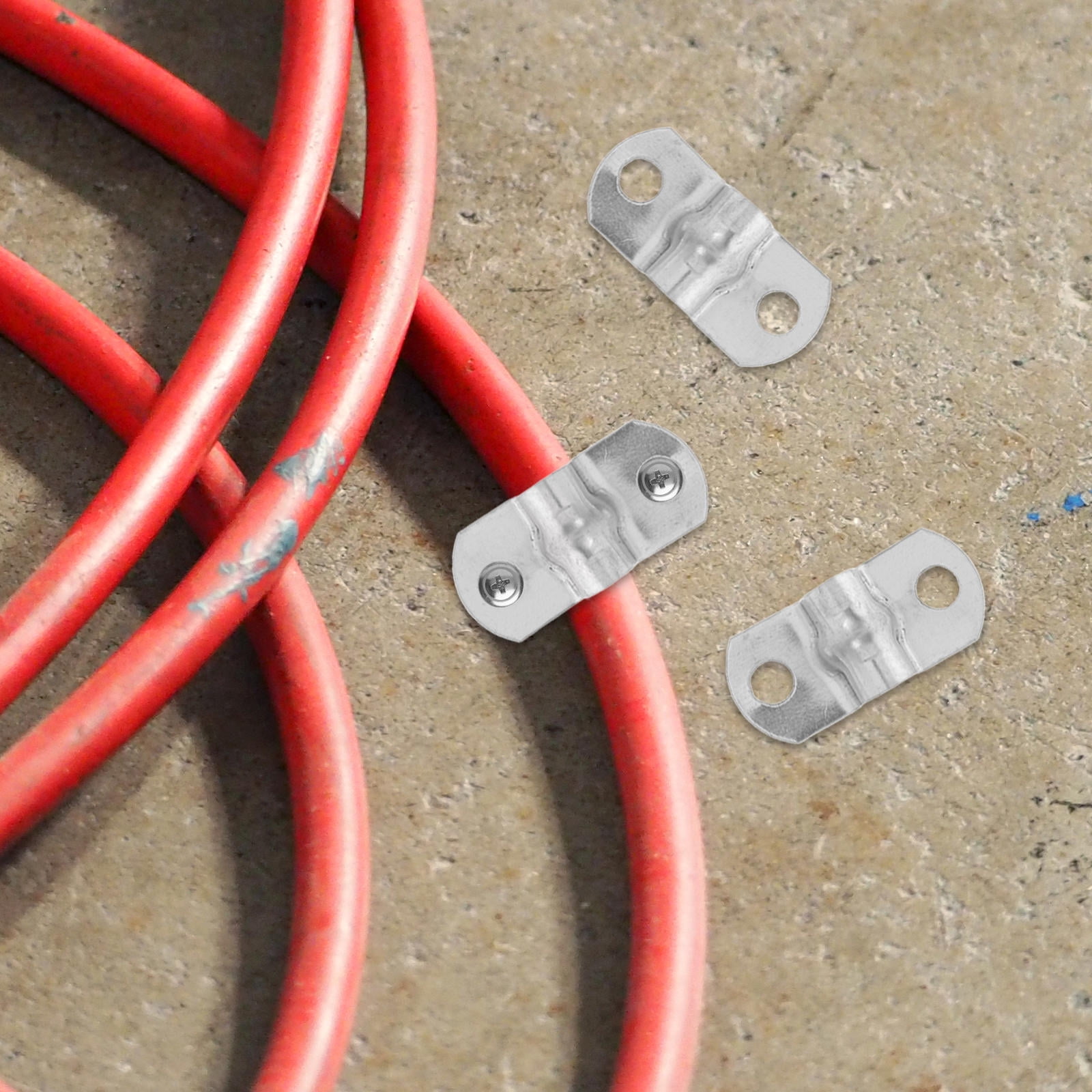 OUNONA 50pcs U Shaped Stainless Steel Pipe Clamps Stable Clamps U ...