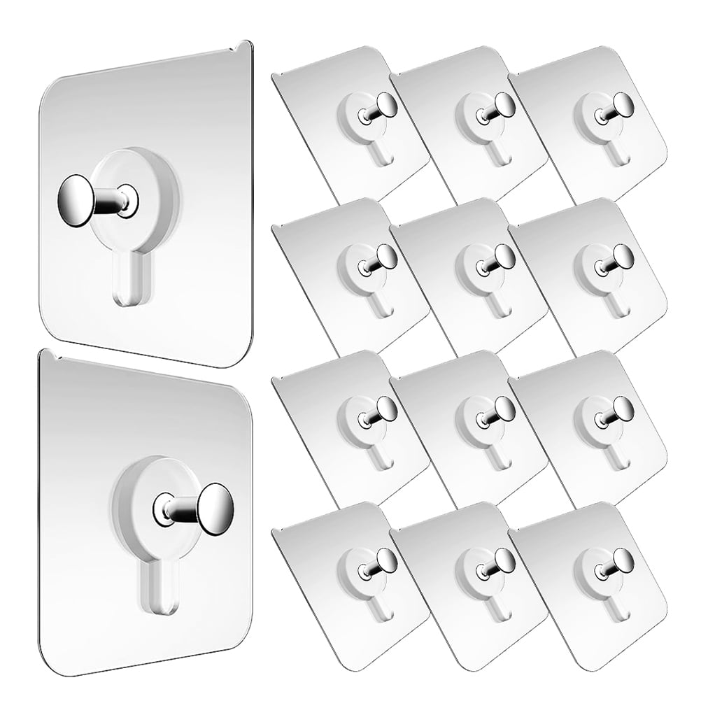 OUNONA 50 Pcs Sticky Picture Hangers for Walls Adhesive Hooks ...