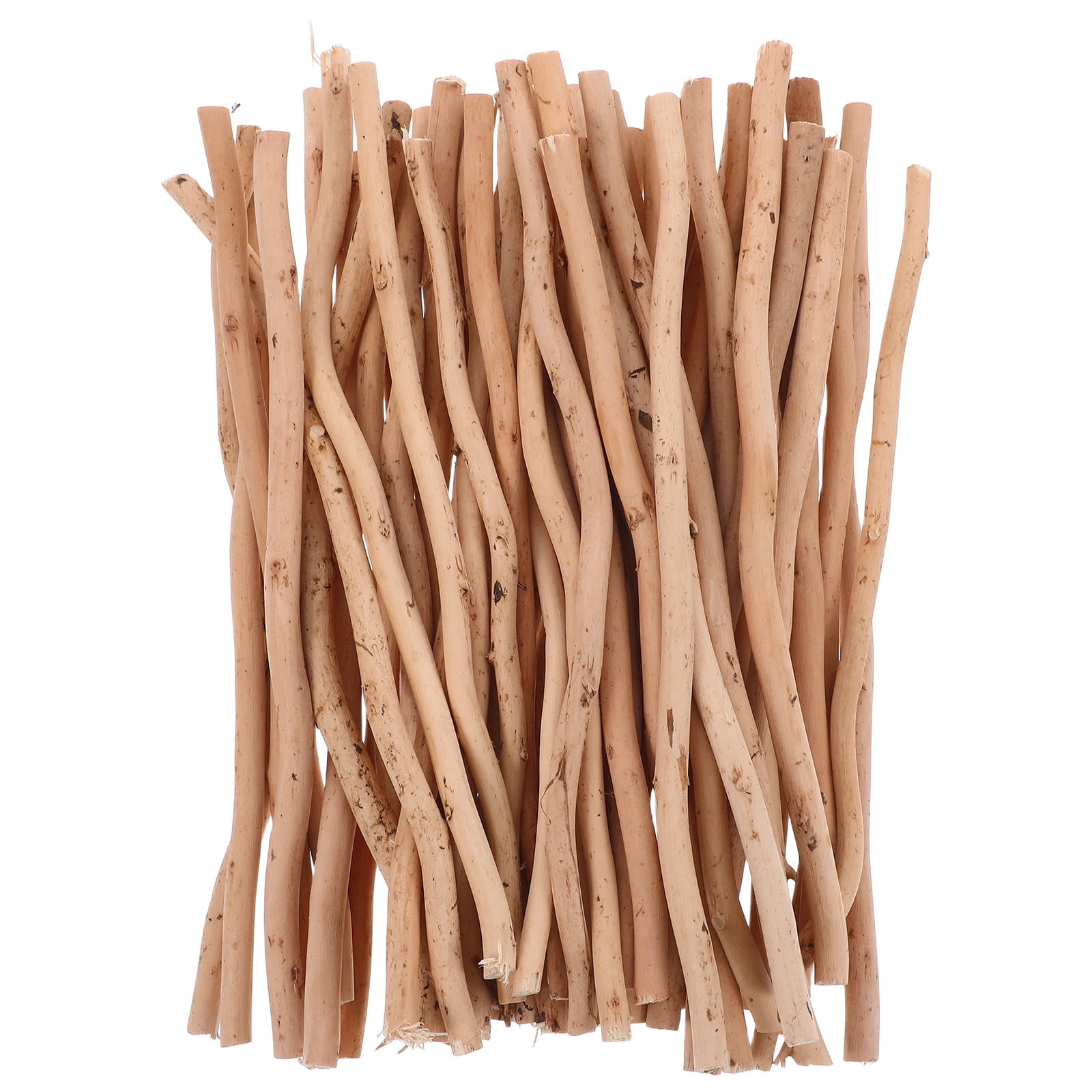 OUNONA 50pcs Wood Log Sticks Wood Craft Sticks Rustic Natural Tree ...