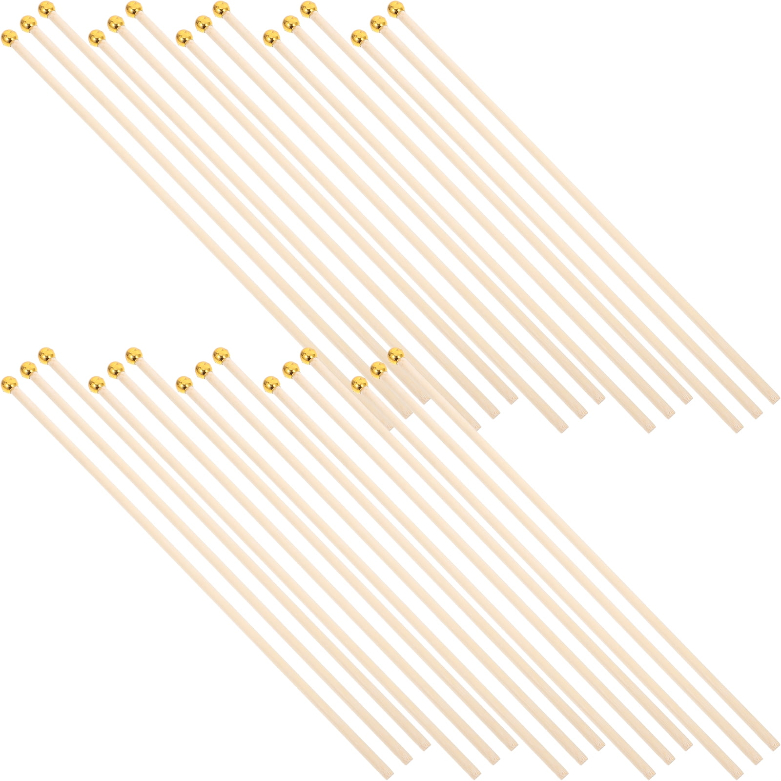 OUNONA 50pcs Wooden Hand Flagpole Celebration Flagpoles Flag Pole ...