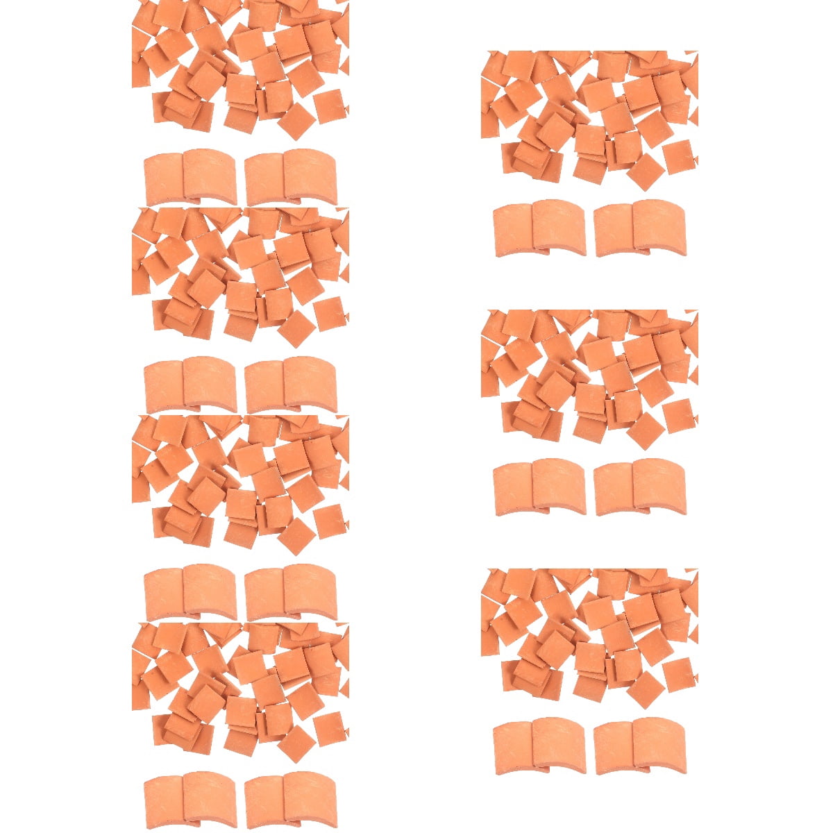 OUNONA 560 pcs Simulated Small Roof Tiles Models DIY Miniature Roof ...
