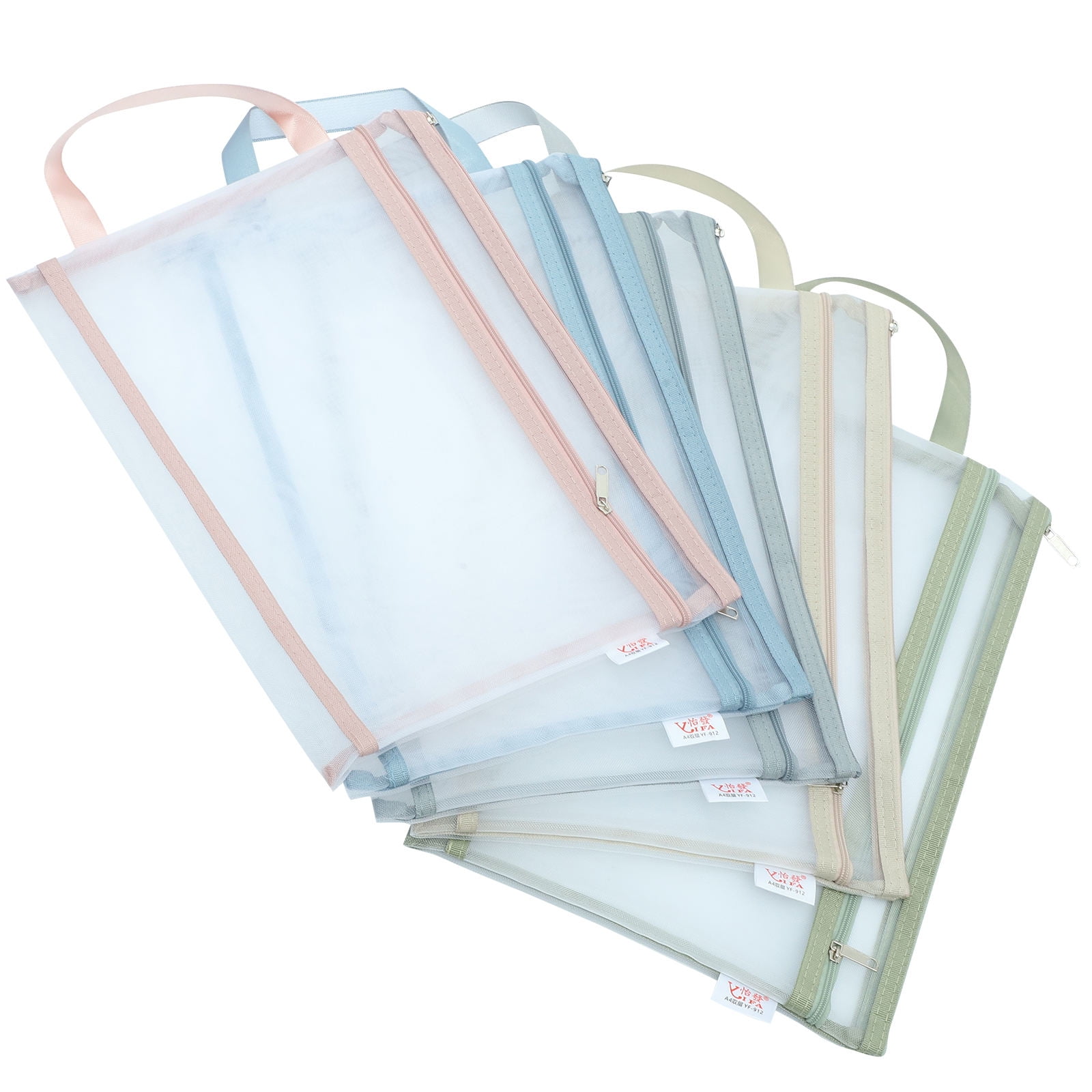 OUNONA 5Pcs Mesh Bags Money Receipt Bags Pencil Pouches Mesh Pen ...