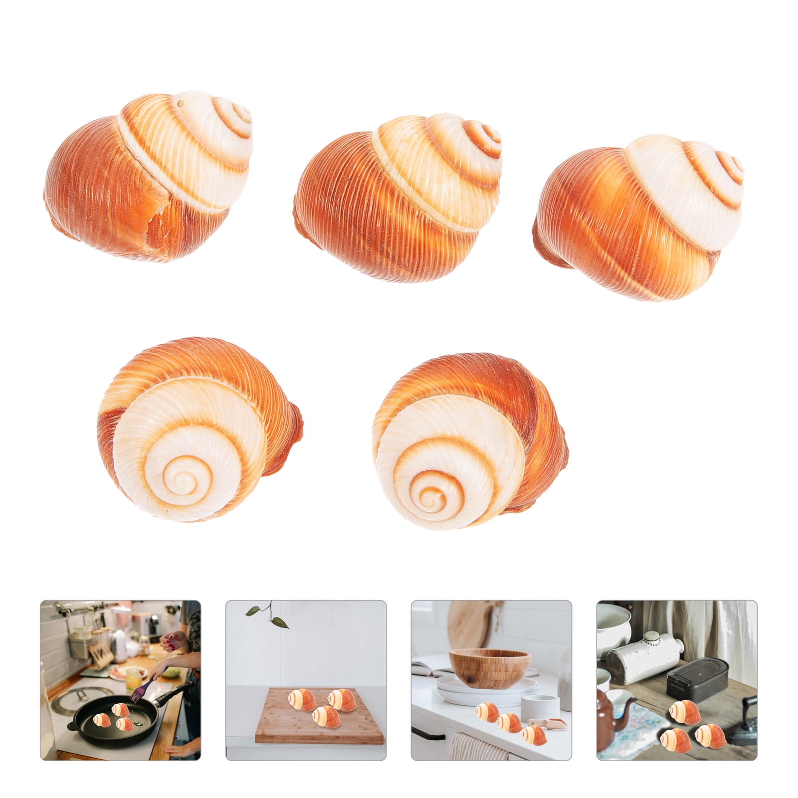 OUNONA 5Pcs Natural Escargot Shells French Style Baked Snail Shells ...