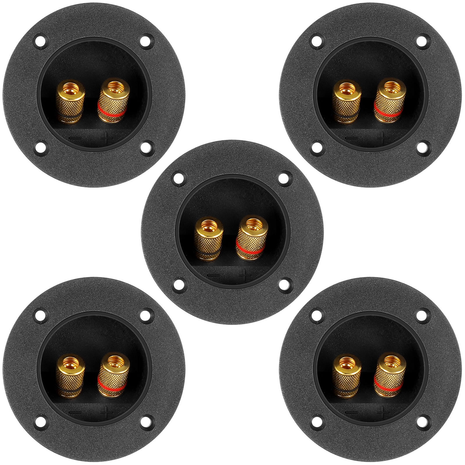OUNONA 5Pcs Round Speaker Terminal Connector for Subwoofer and Audio ...