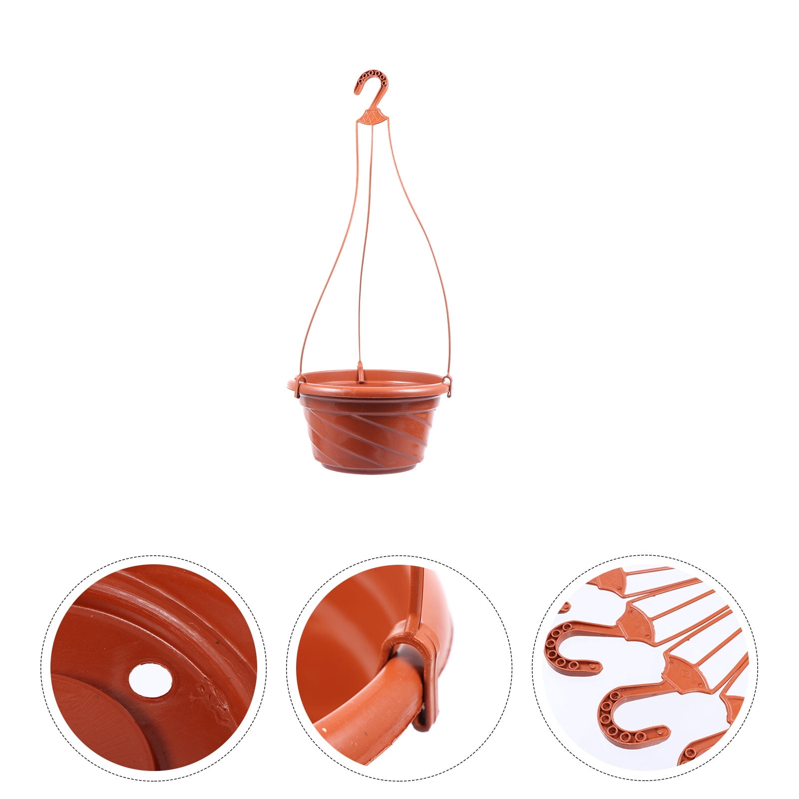 OUNONA 5Sets Plastic Hanging Orchid Pot with Hook Suitable for Office ...