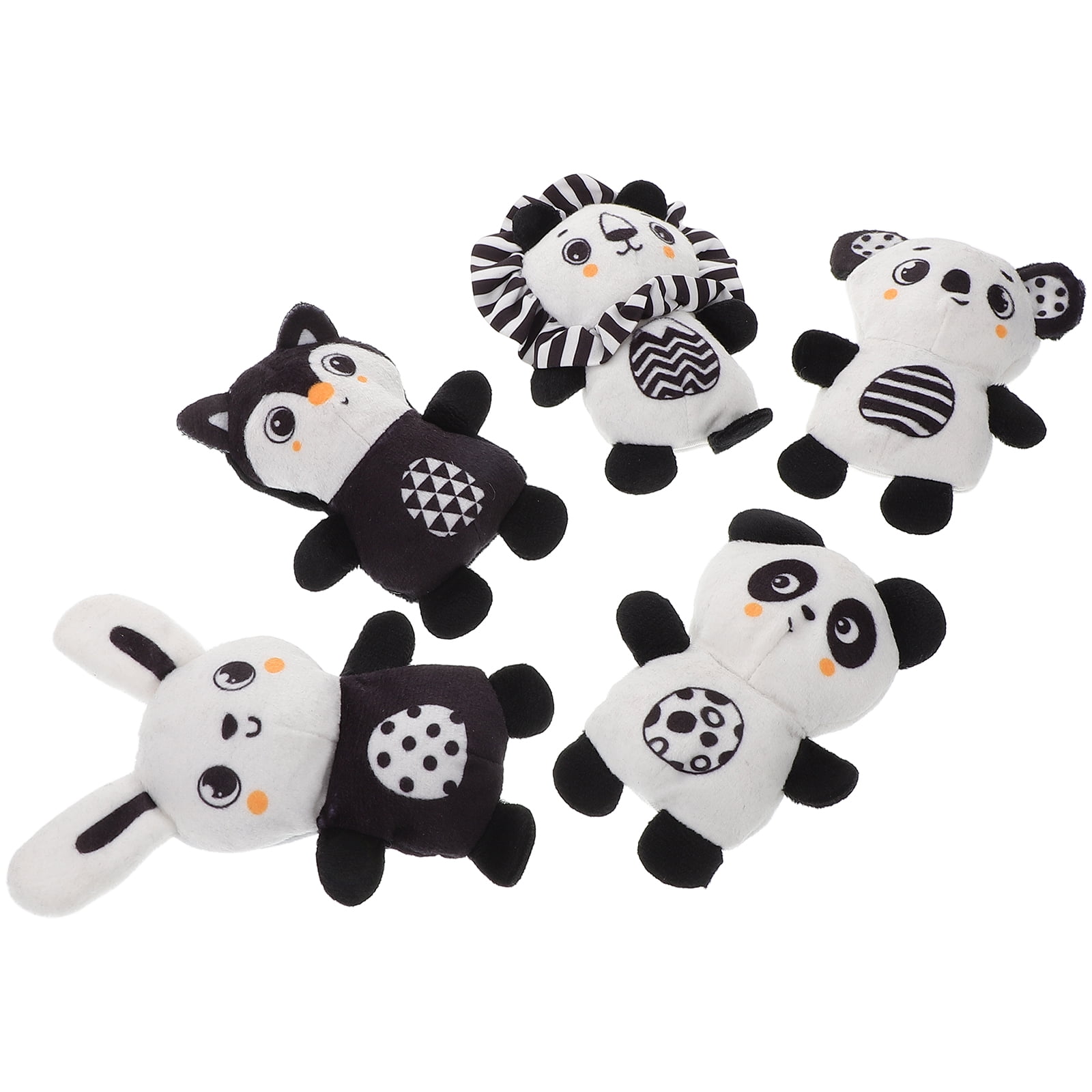 OUNONA 5pcs Baby Plush Finger Puppets Soft Animal Toys For Babies ...