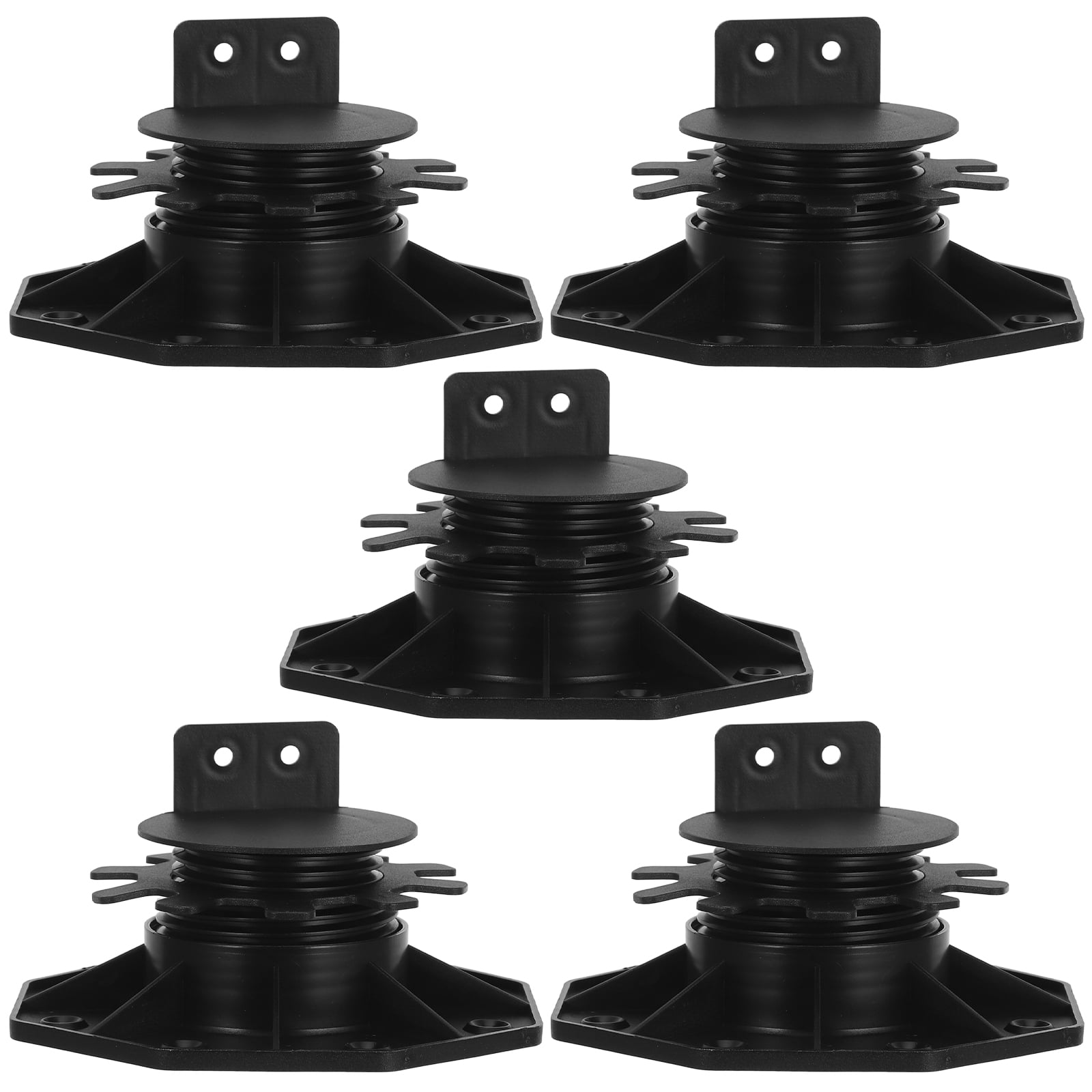 OUNONA 5pcs Deck Support Plastic Adjustable Pedestal Base Deck Supports ...