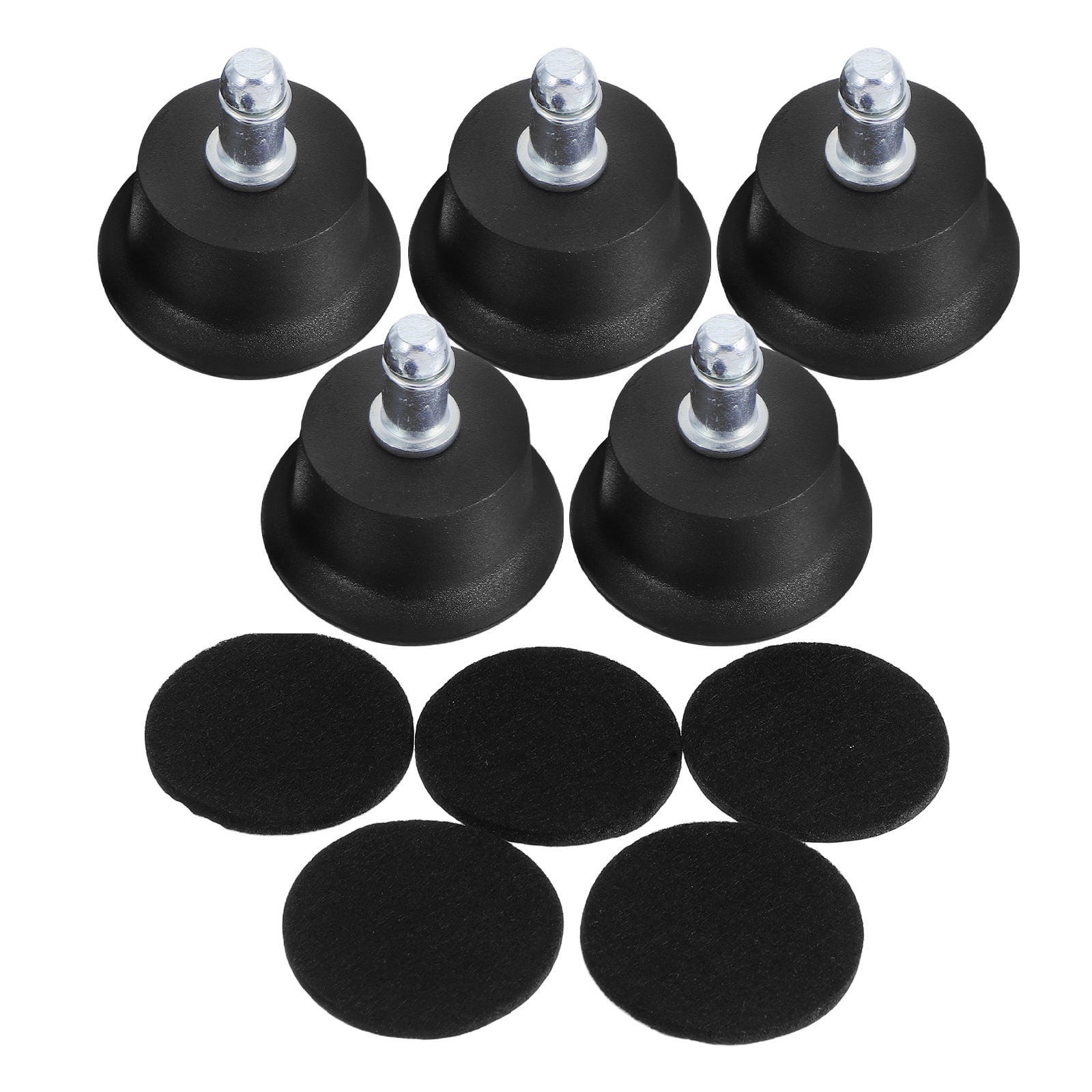 OUNONA 5pcs Fixed Stationary Castors with Anti Slip Pads Replacement ...
