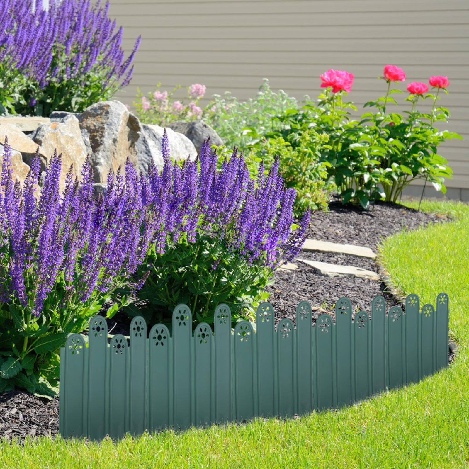 OUNONA 5pcs Garden Border Edging Set For Lawn Flower Beds And ...