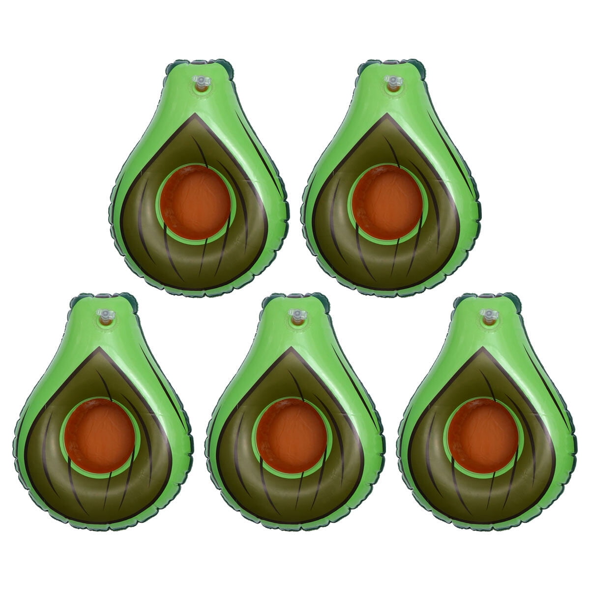 OUNONA Inflatable Avocado for Pool Green PVC Floating Drink Holders 5 ...