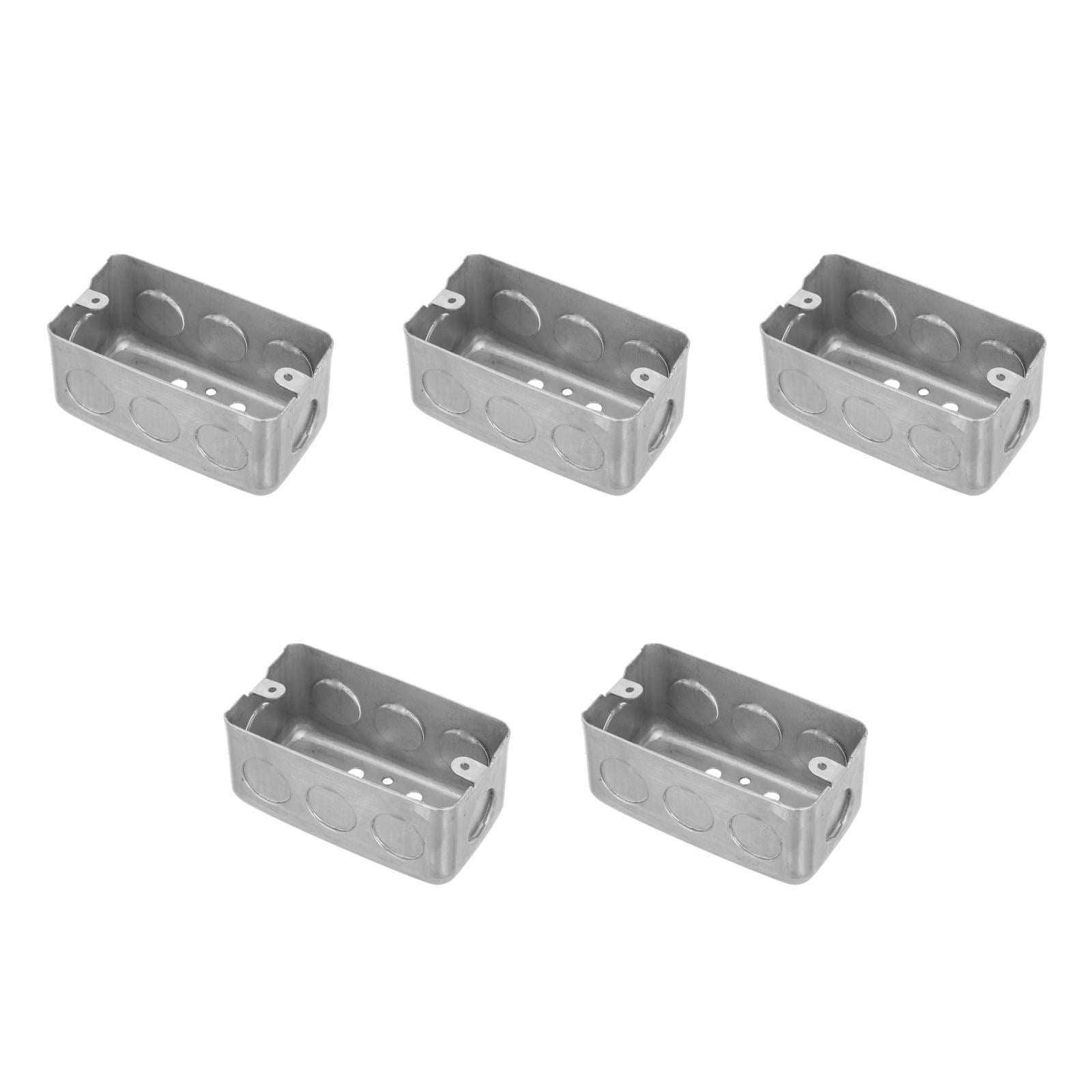 OUNONA 5pcs Metal Electrical Box Single Gang Electrical Box Deep ...