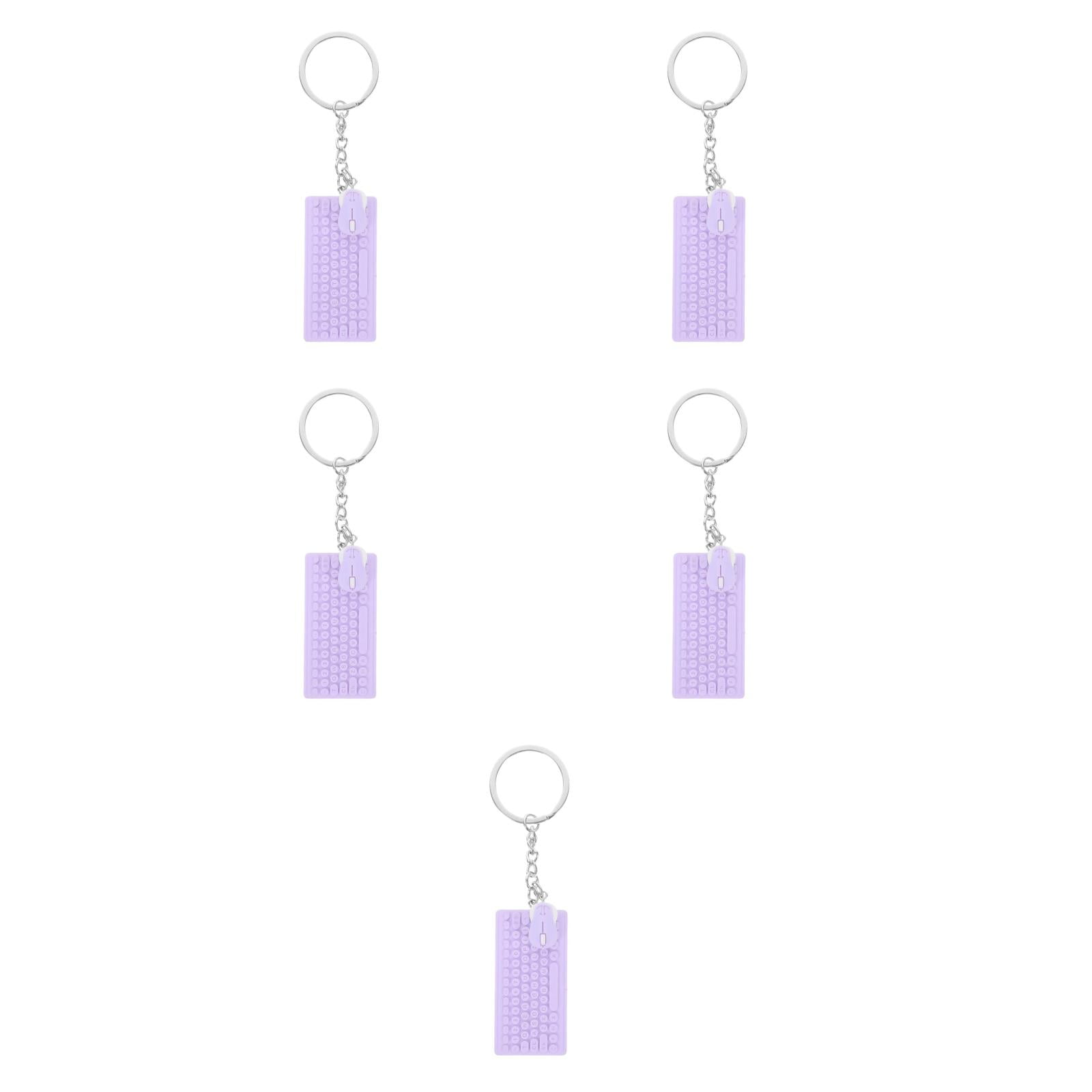 OUNONA 5pcs Mini Keyboard and Mouse Keychain Mini Gadget Keychain ...