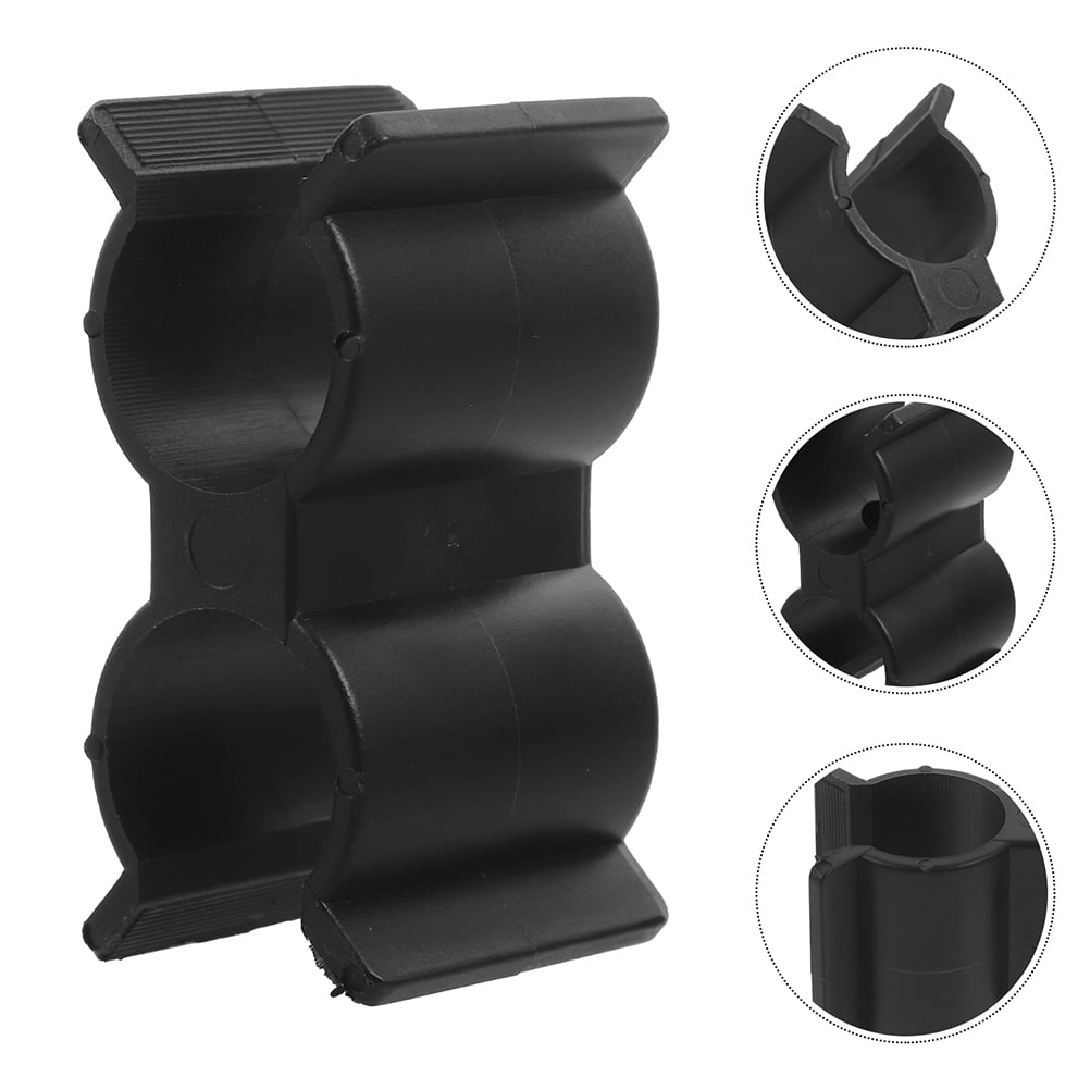 OUNONA 5pcs Plastic Double Pipe Clamps Tube Clamp For Yacht Shelf Link ...