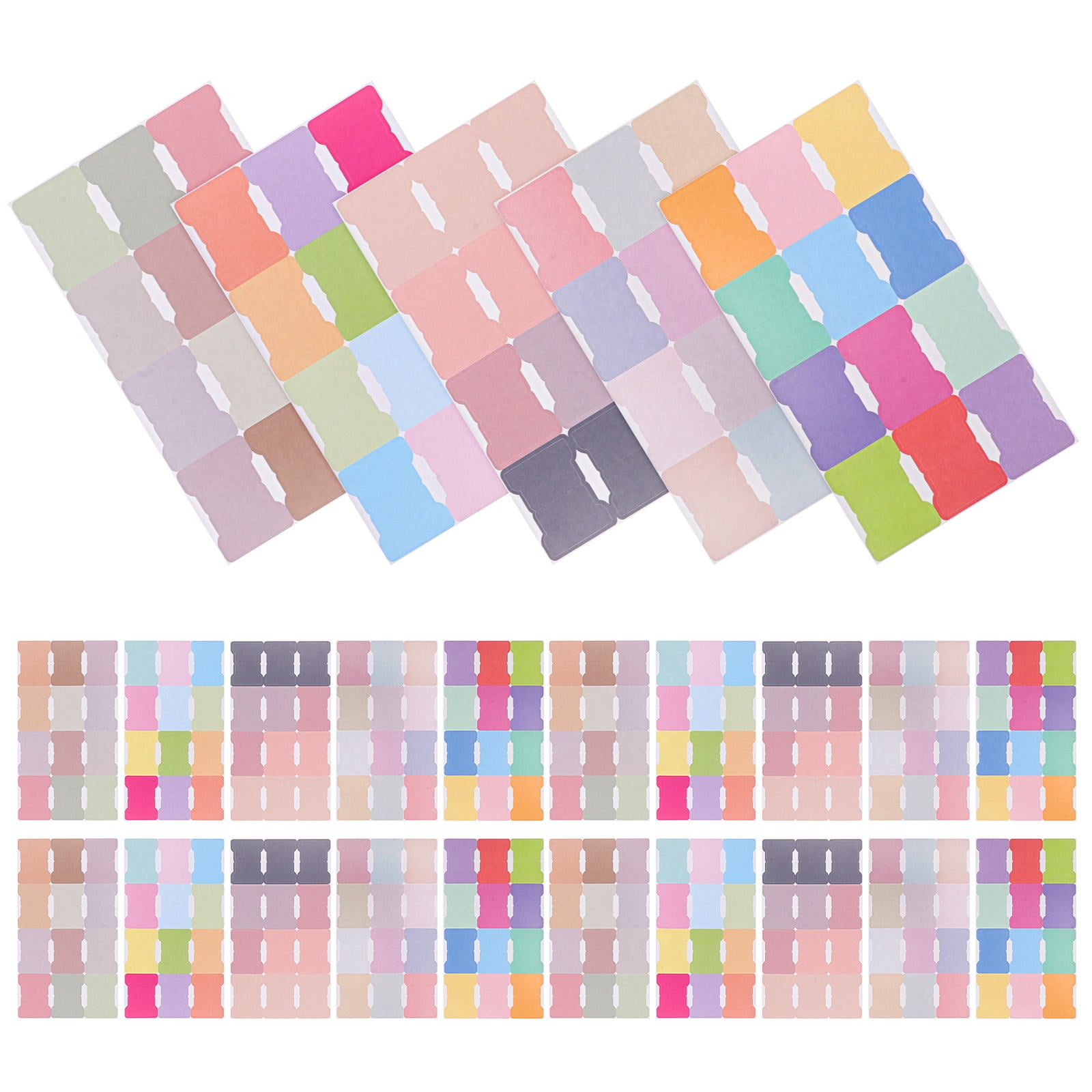 OUNONA 5pcs Sticky Index Tabs Book Page Markers Tabs Blank Monthly Tabs ...