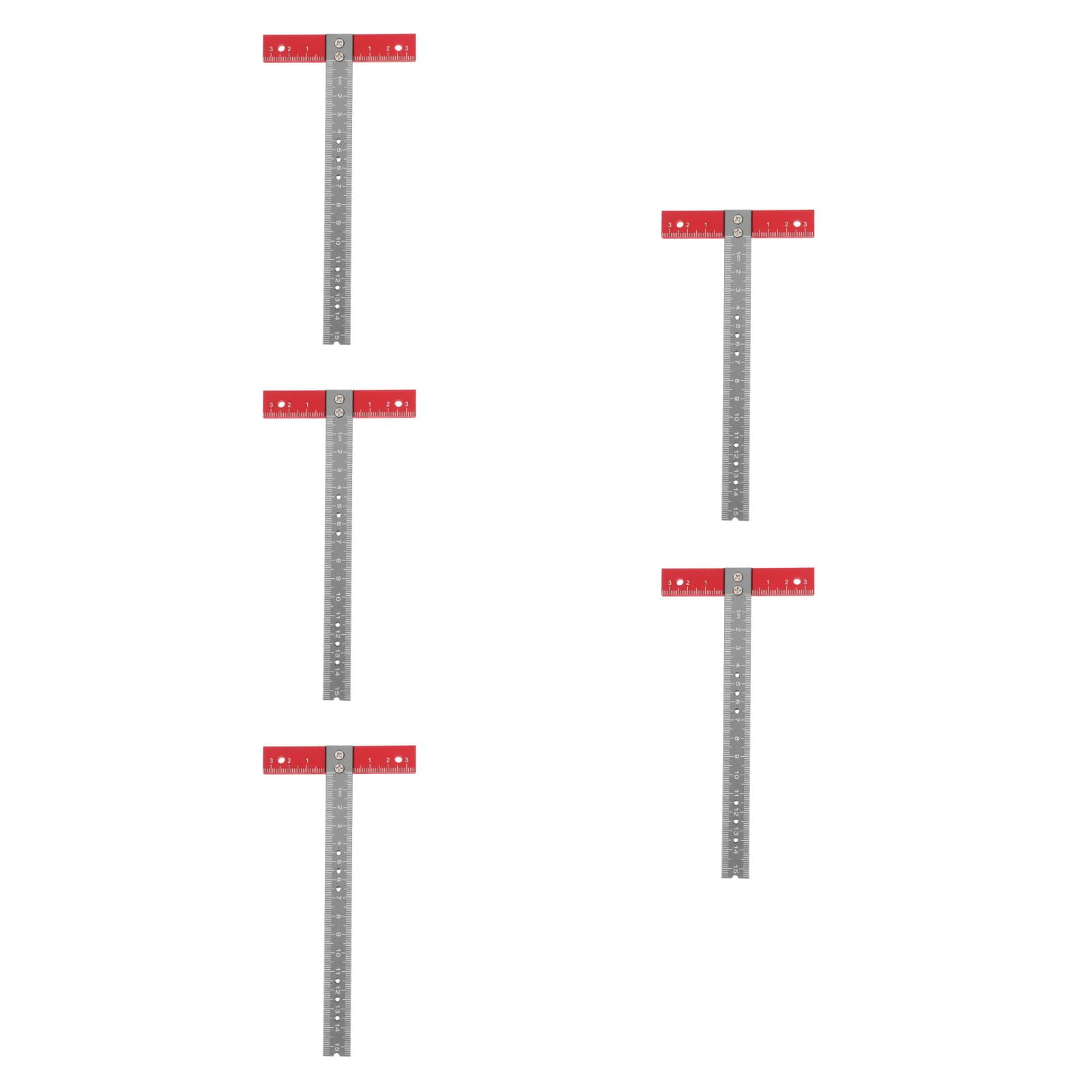 OUNONA 5pcs T Square Ruler Measuring Ruler Aluminum Alloy Ruler ...