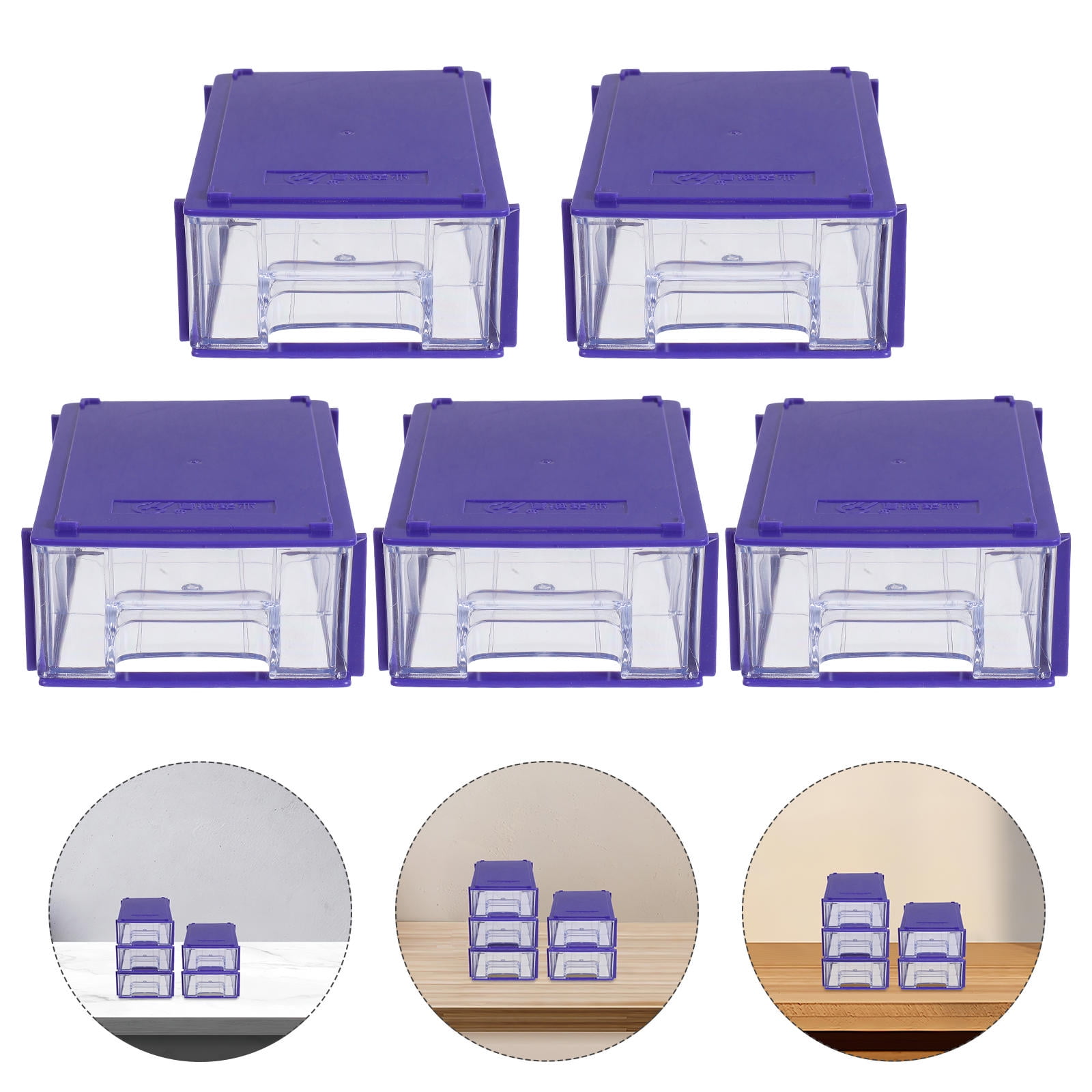 OUNONA 5pcs Tool Box Organizer Tray Set Plastic Storage Trays for ...