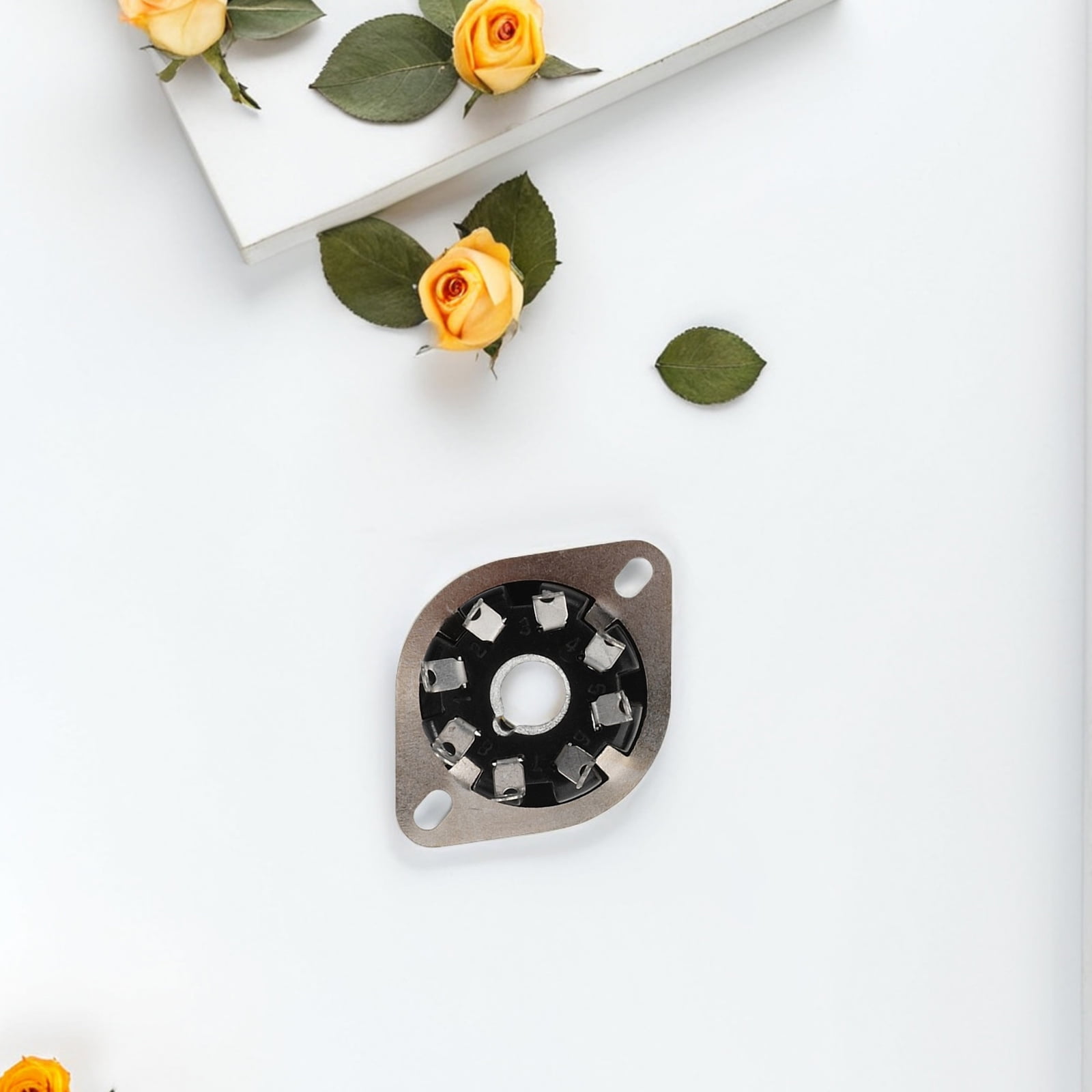 OUNONA 5pcs Tube Socket Base 8pin Bakelite Tube Socket Bases Bakelite ...