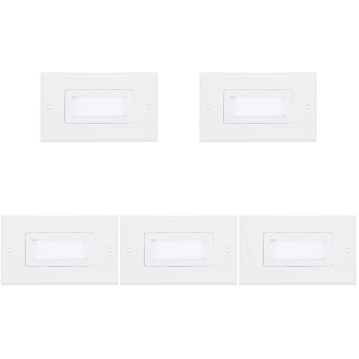OUNONA 5pcs Wall Plate Cable Pass Through Cable Outlet Cover Plate ...