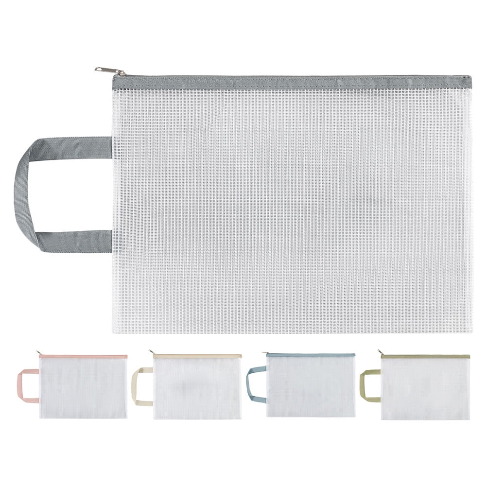 OUNONA 5pcs Zipper File Bag Document Storage Bag Testing Paper Pouch ...