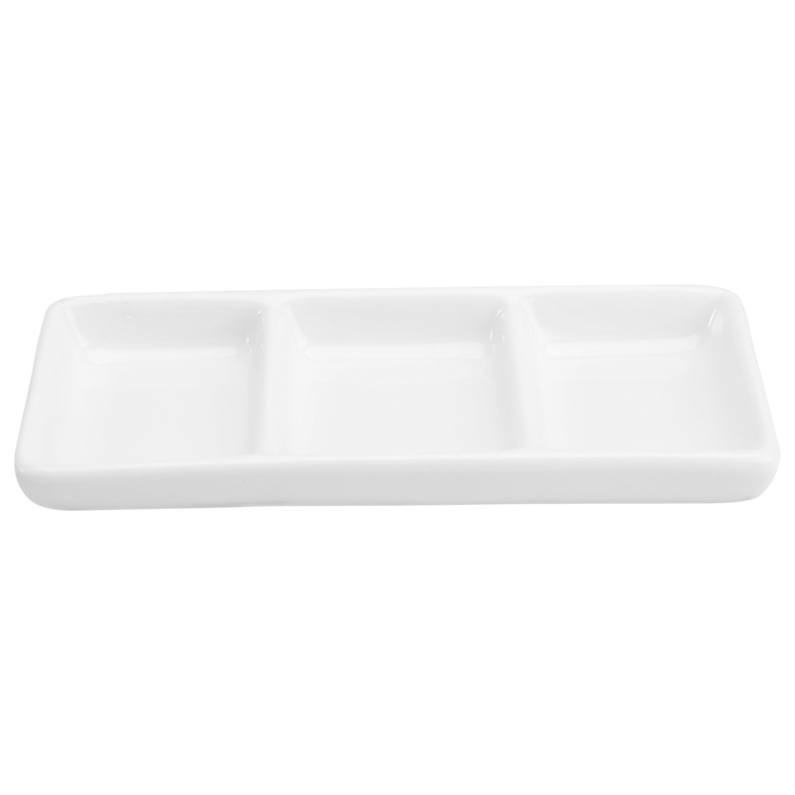 CATIEBYE Rectangular Appetizer Serving Tray 1Pack White Ceramic ...