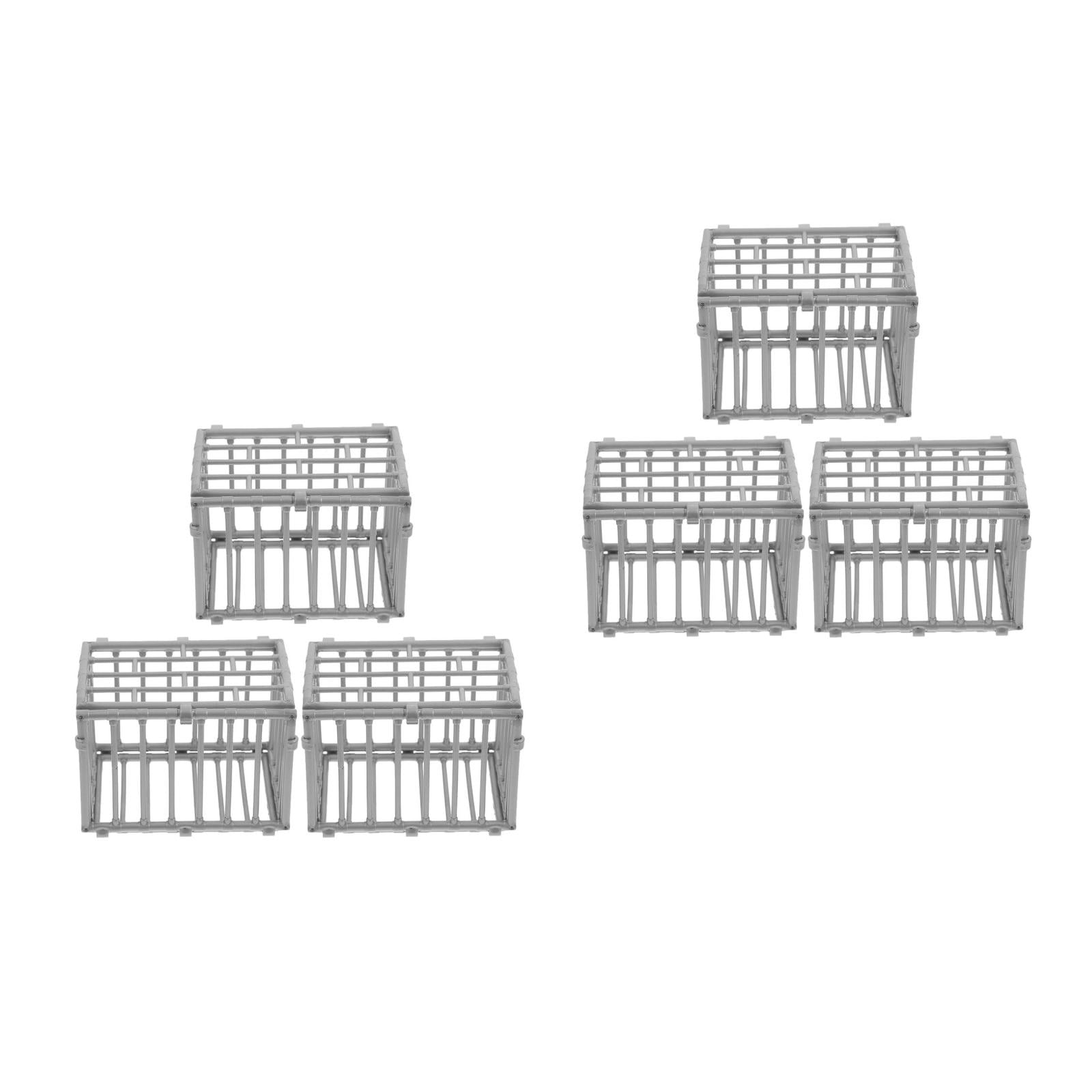 OUNONA 6 PCS Beast Fence Model Miniature Pit House Mini Cage Prop Mini ...