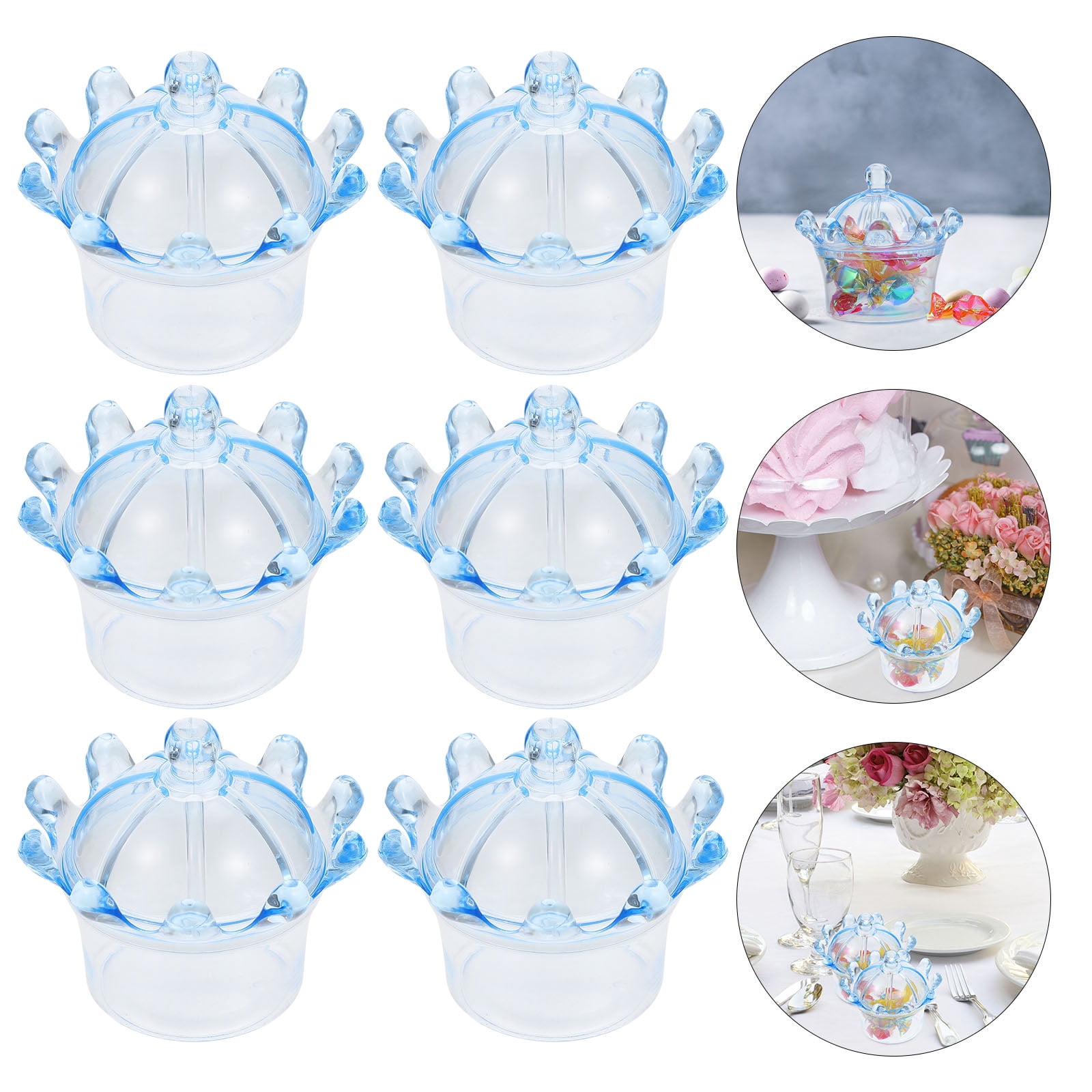 OUNONA 6 PCS Crown Boxes for Pageants Decorative Shape Packing ...