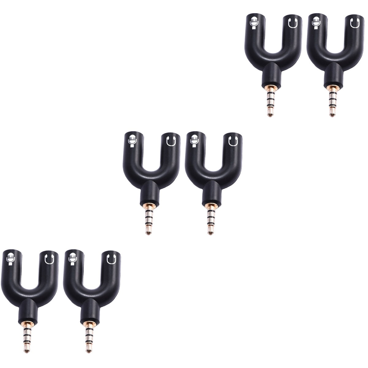 OUNONA 6 PCS Y Splitter Cable Head 3.5 mm 1 Male to 2 Dual Female Audio ...