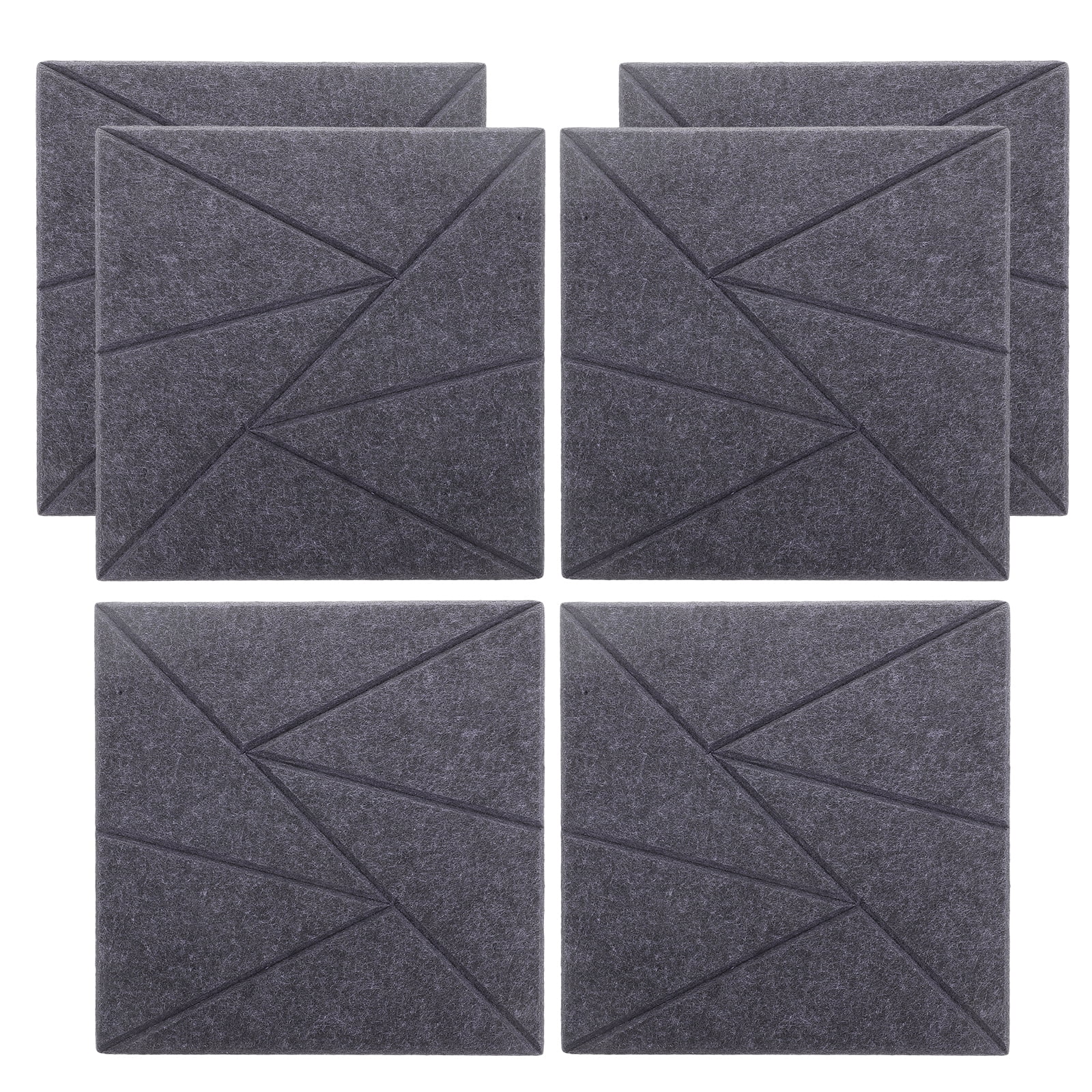 OUNONA Noise Reduction Wall Stickers Sound Proof Foam Panels Dark Grey ...