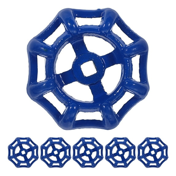 OUNONA 6-Pack Metal Round Wheel Faucet Handles Replacement Valve ...