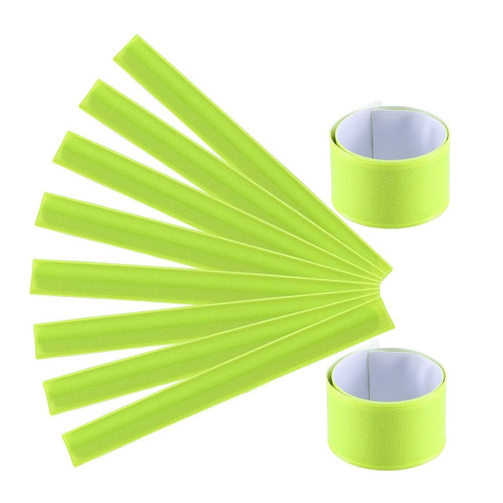 OUNONA 6-Pack Reflective PVC Slap Wrist Bands for Night Running Walking ...