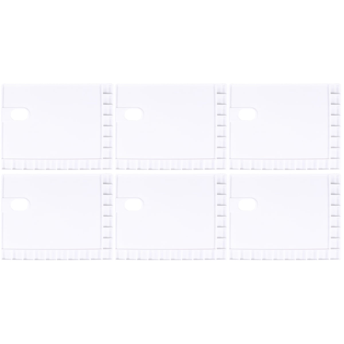 OUNONA 6 Pcs 17 Holes Art Paint Mixing Tray Square Watercolor Paints ...