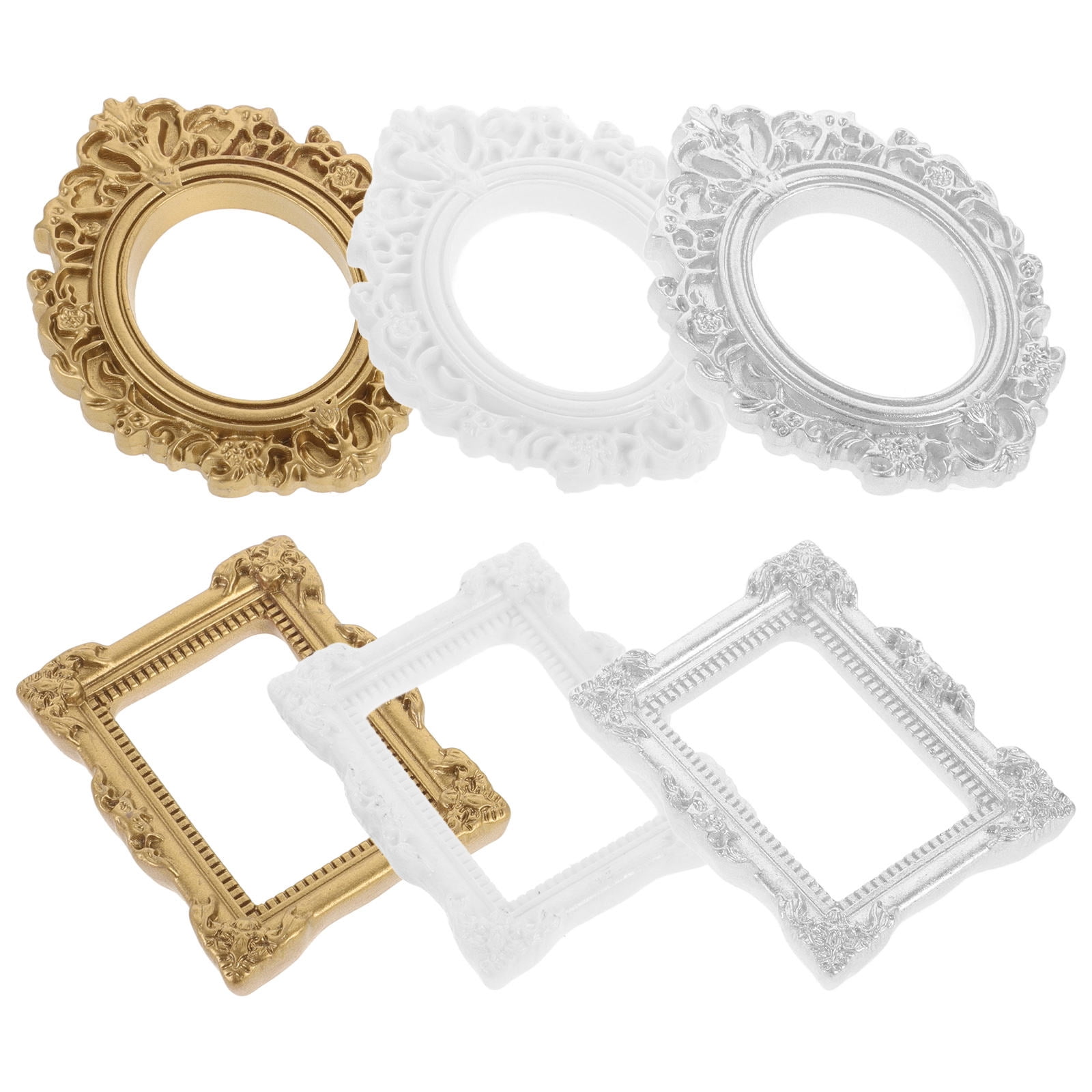 OUNONA 6 Pcs Accessories Magnetic Photo Frame Baroque Handmade Small ...