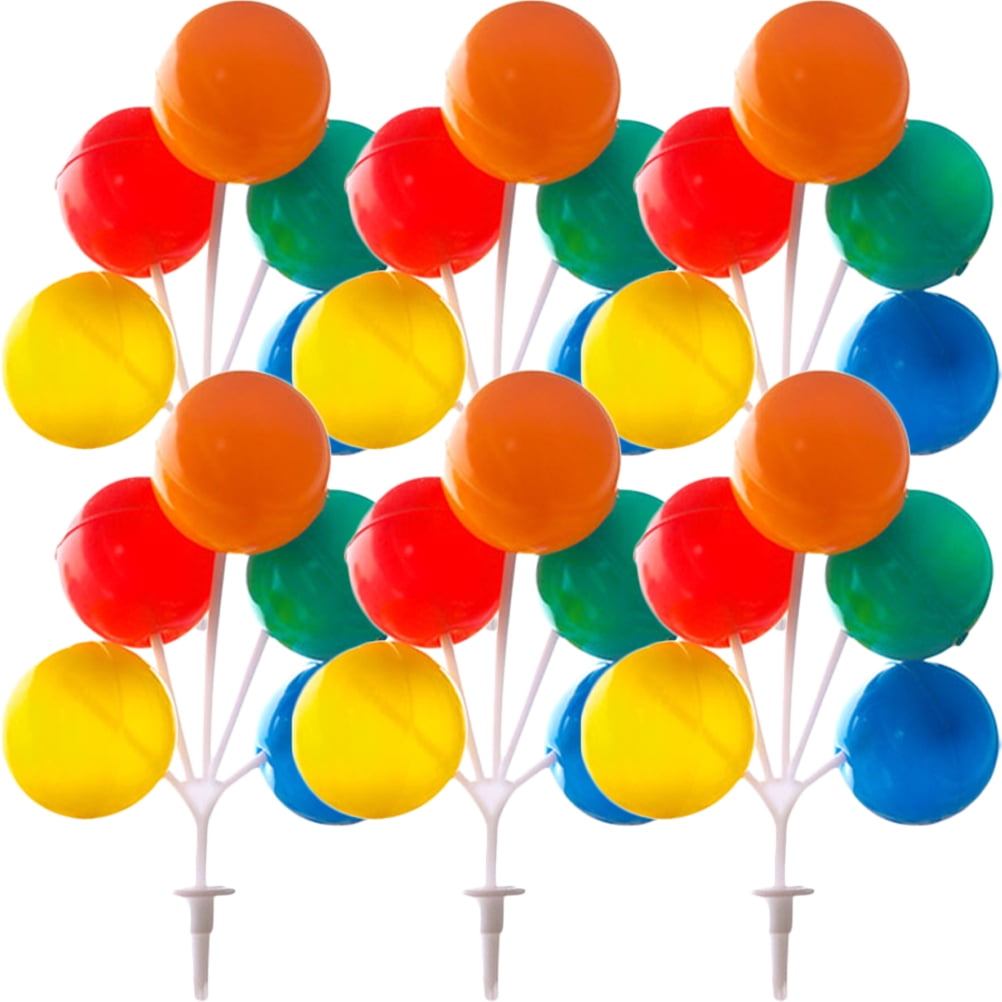 OUNONA 6 Pcs Balloon String Plugin Fiesta Cake Dessert Toppers Birthday ...