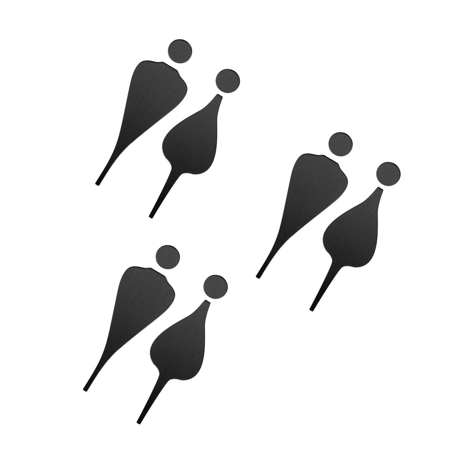 OUNONA 6 Pcs Bathroom Signs Acrylic Men And Women Restroom Door Signs ...