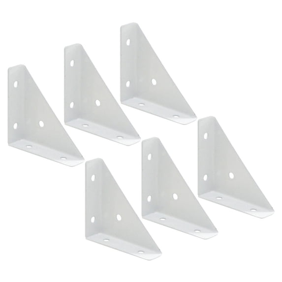 OUNONA 6 Pcs Corner Bracket Brackets Heavy Duty Table Furniture White ...