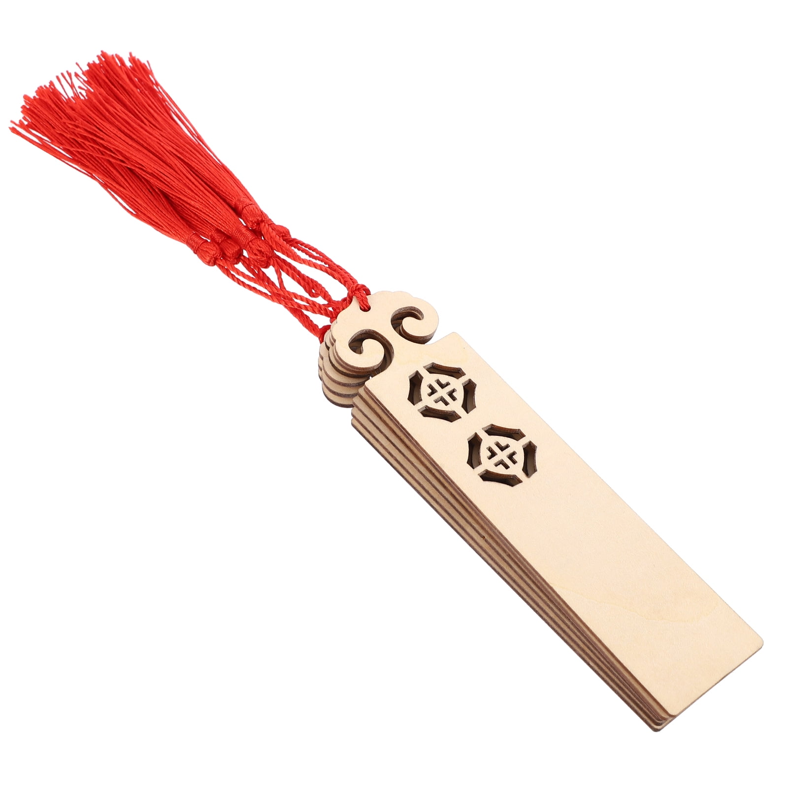 OUNONA 6 Pcs Decorate Popsicle Sticks for Crafts Blank Wooden Bookmark ...