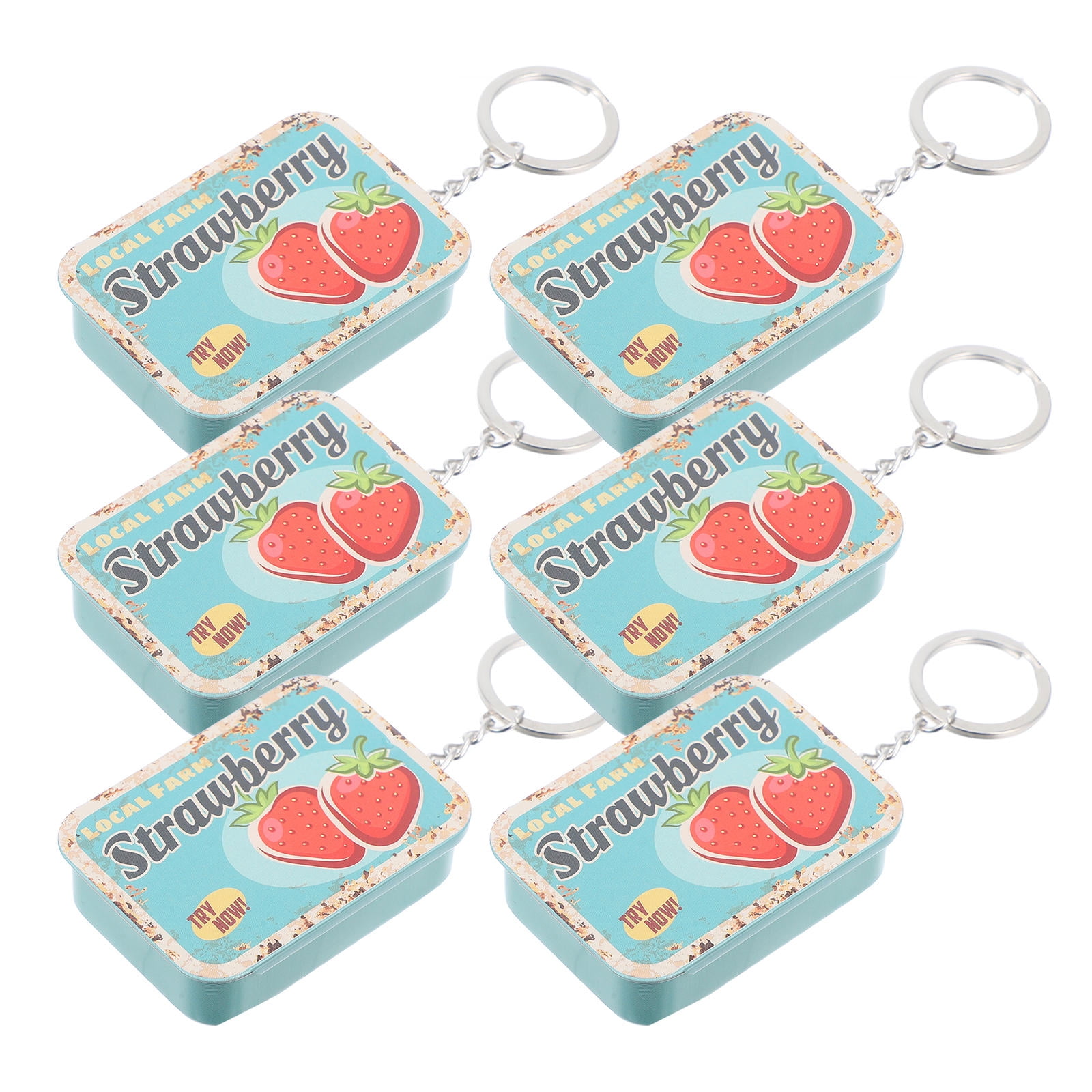 OUNONA 6 Pcs Empty Tins for Cookies Sweet Jar Tinplate Chewing Gum ...