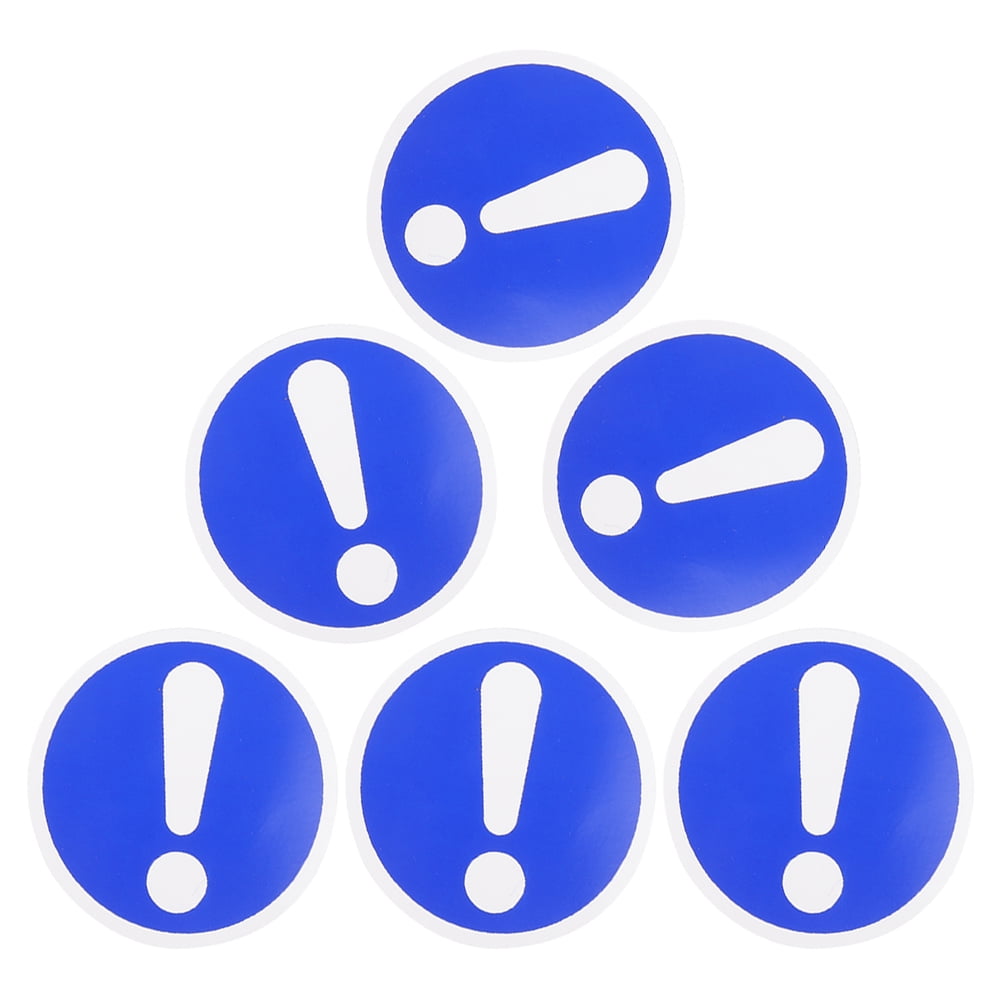 OUNONA 6 Pcs Exclamation Warning Labels Danger Caution Stickers Visible ...