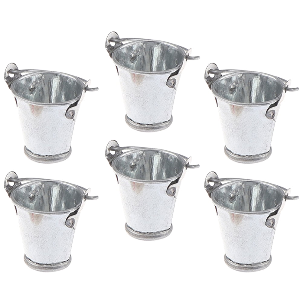 OUNONA 6 Pcs Fake Bucket Model Tiny Container Miniature Artificial ...