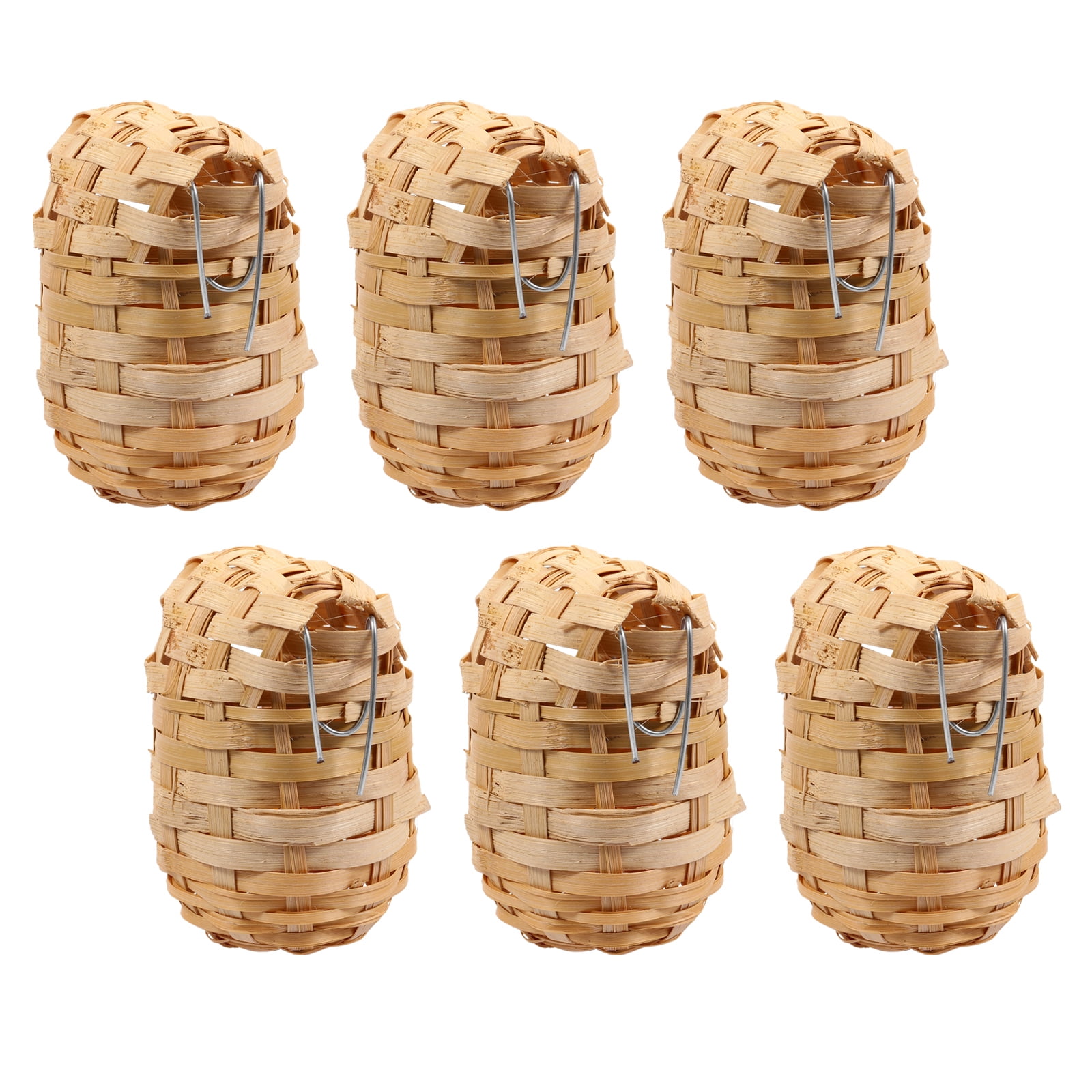 OUNONA 6 Pcs Finch Wicker Nest Winter Resting Houses for Birds Handmade ...
