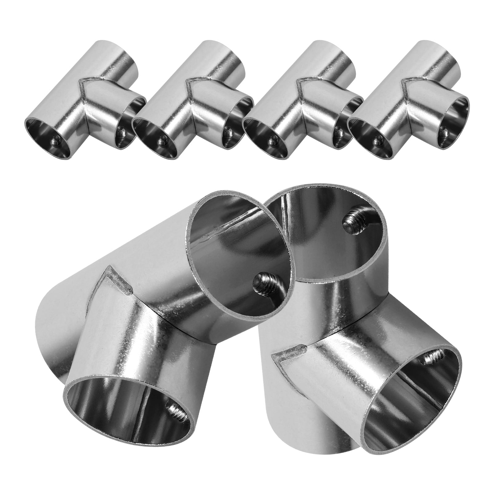 OUNONA Stainless Steel 3 Way Pipe Clamps for Home Use Strong and Silver ...